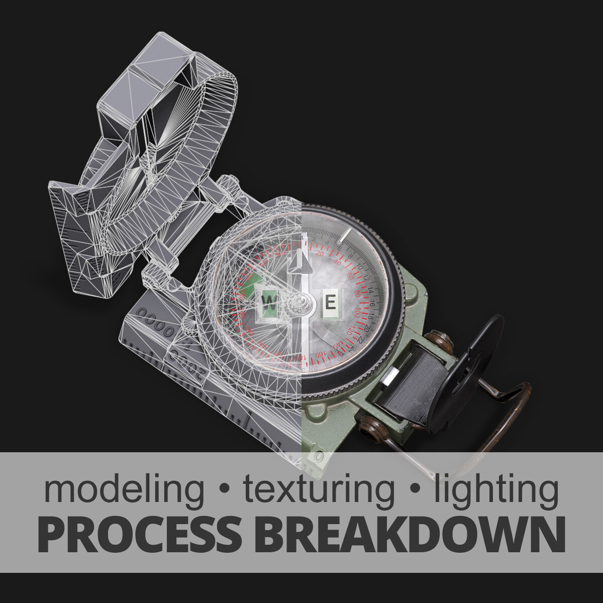 ArtStation - Process breakdown: Military compass