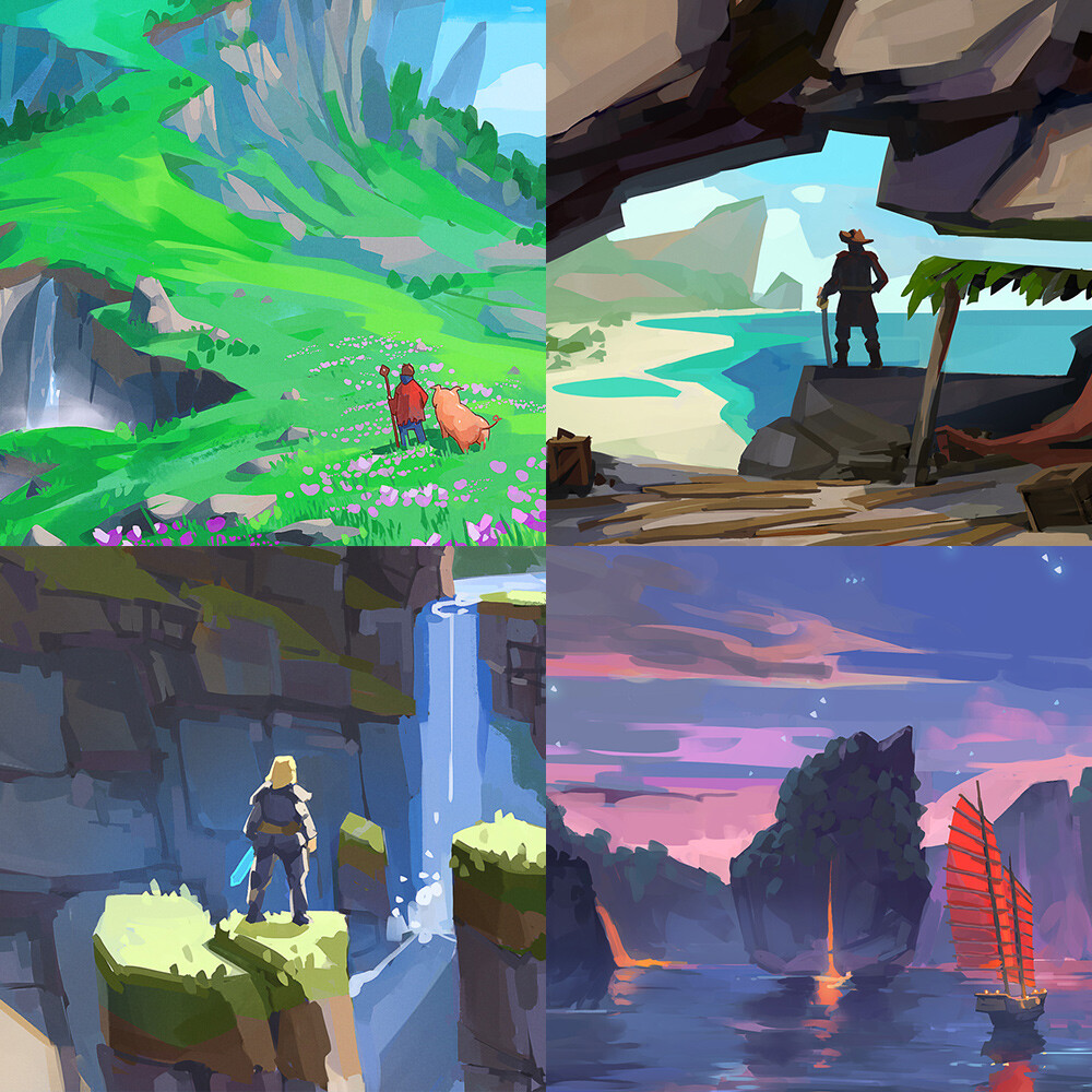 ArtStation - Illustrations from Minecraft references