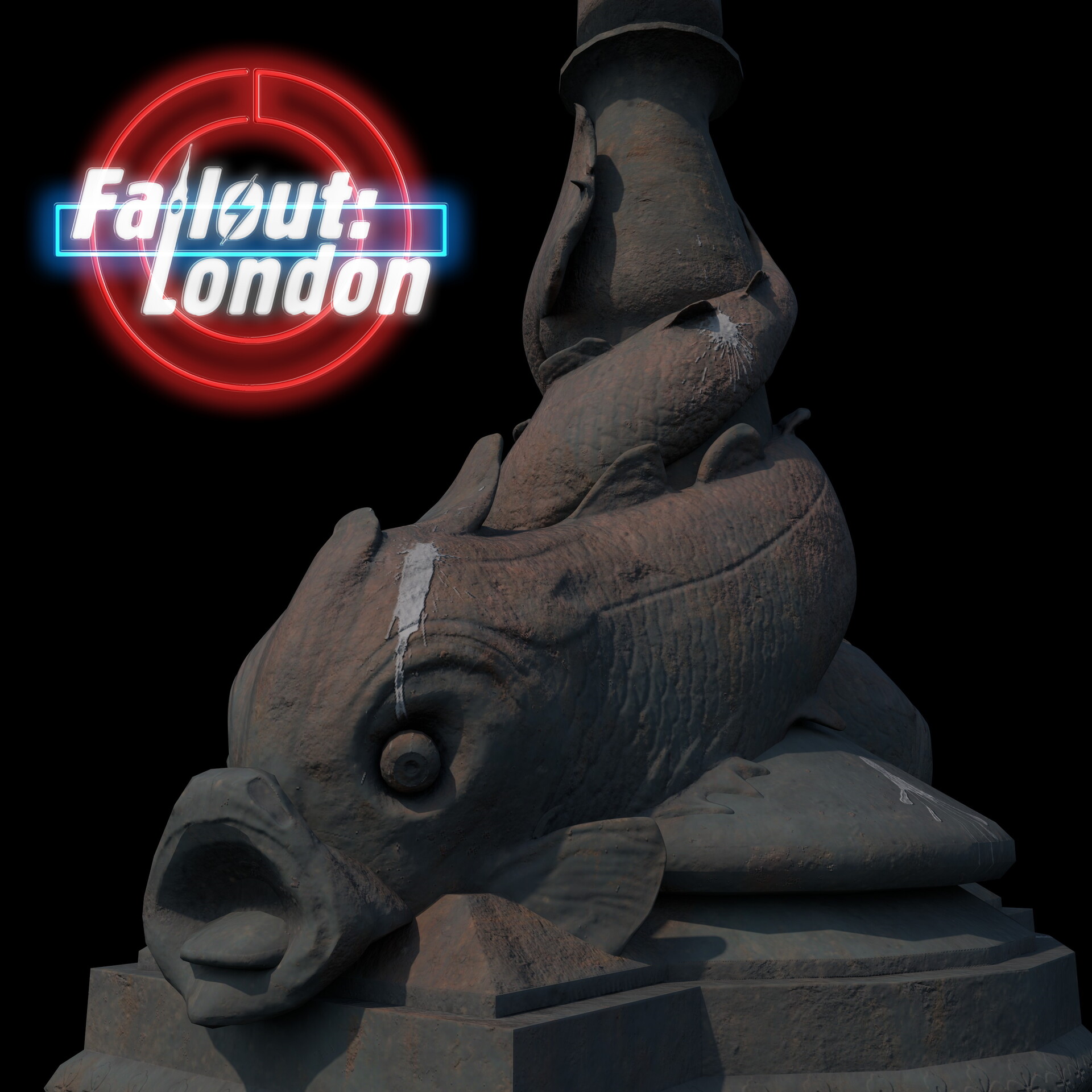 ArtStation - Dolphin Lamp Standard - Fallout London