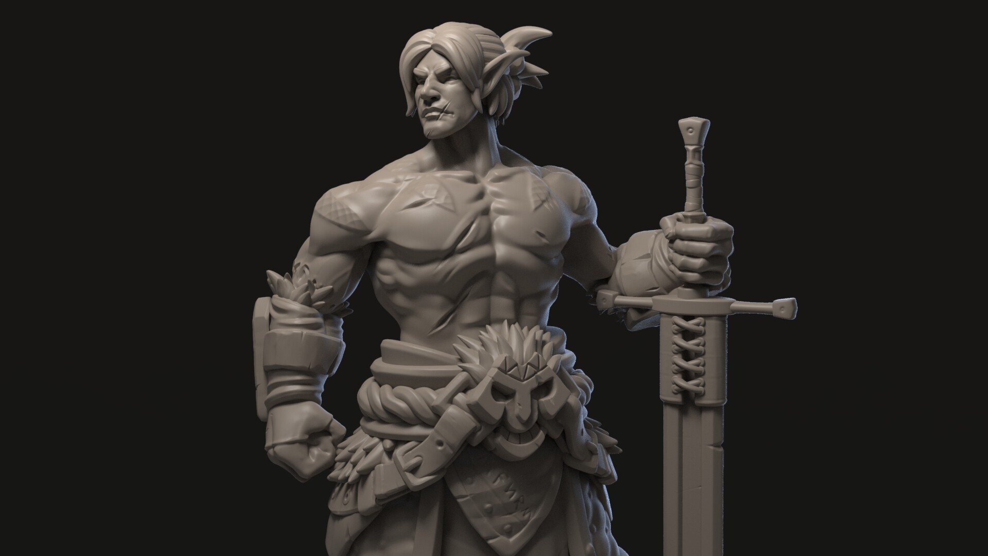 ArtStation - Elf Barbarian