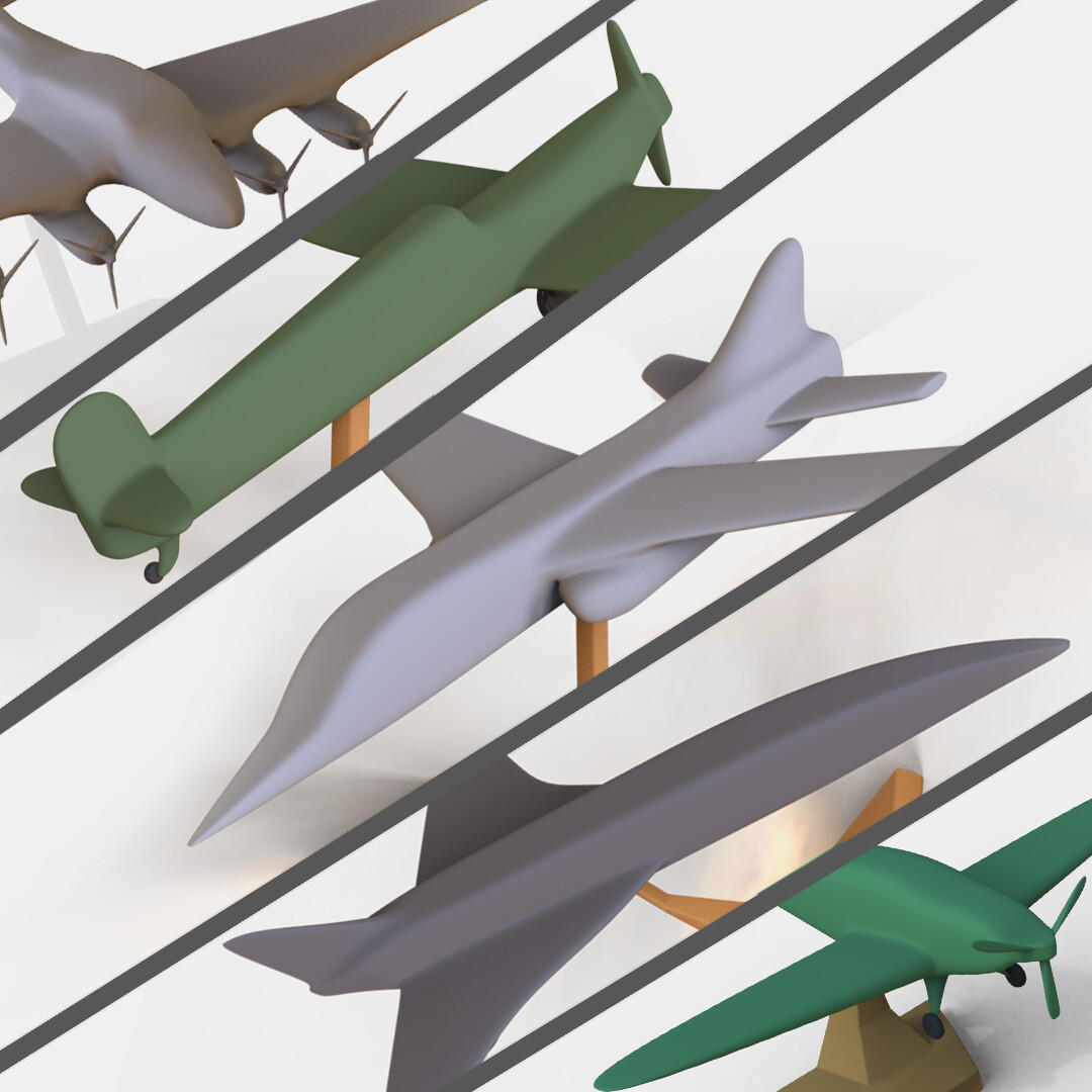ArtStation - Maquette d'avions 3D/ Aircraft 3D models