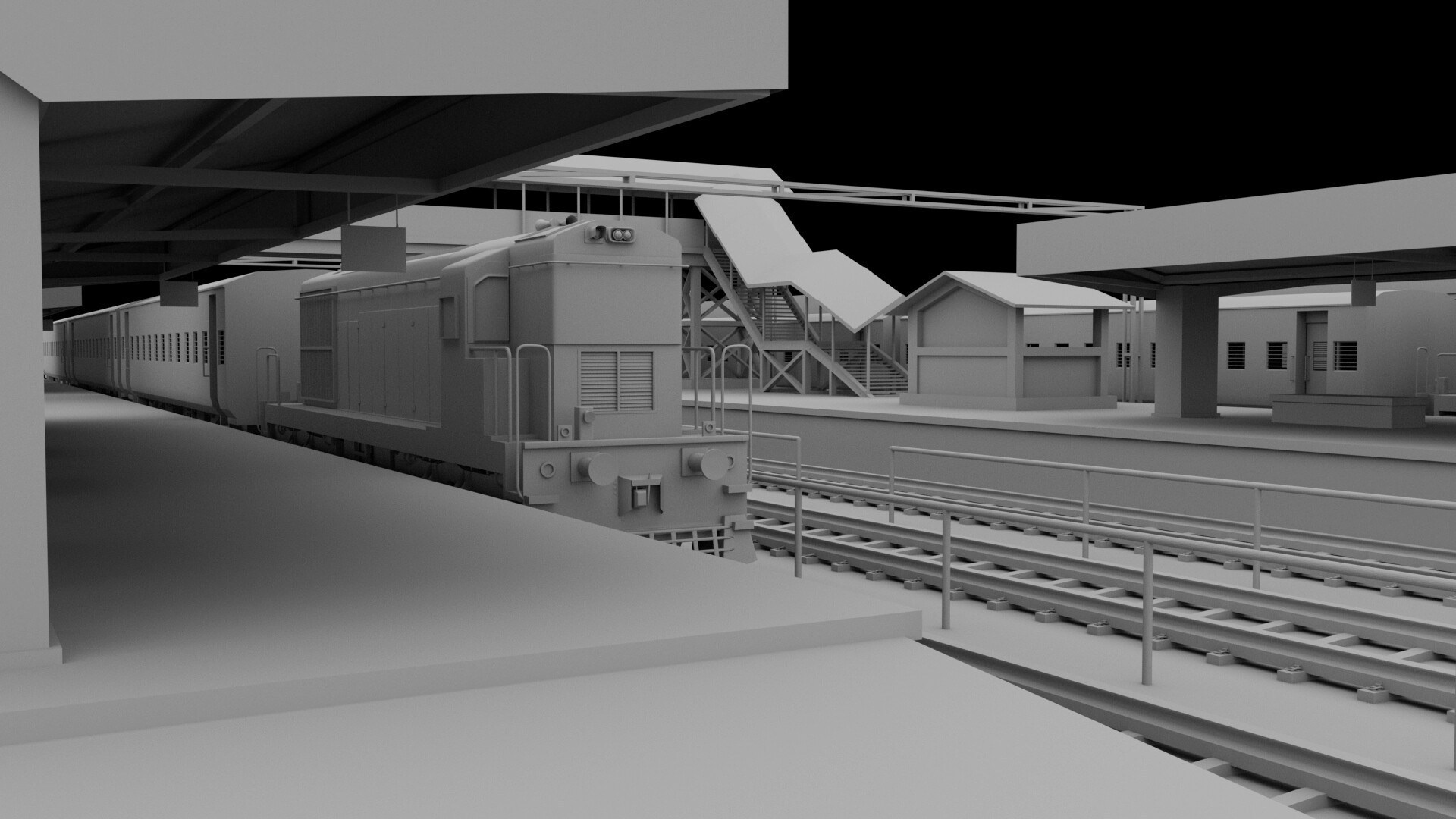 ArtStation - Railway Station