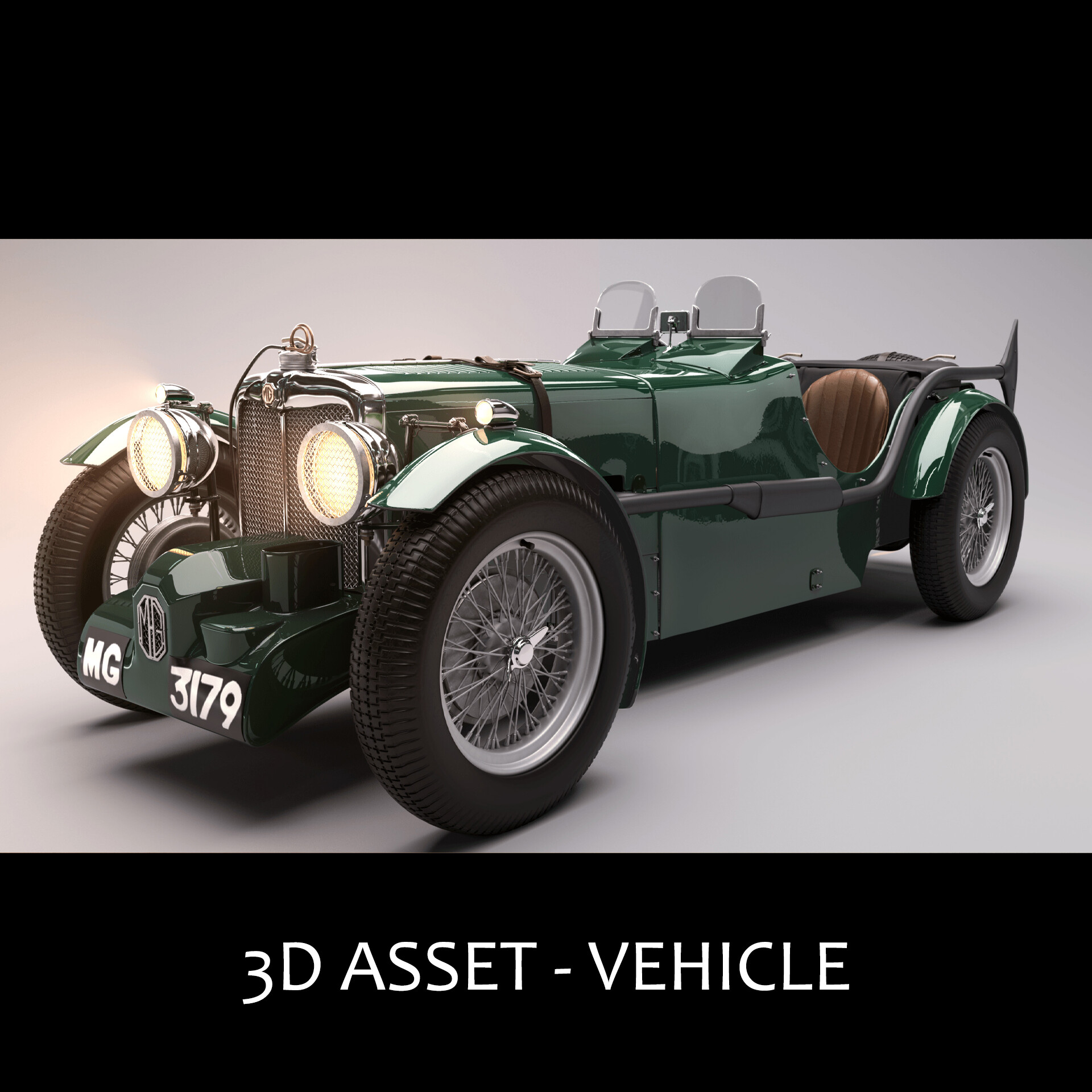 ArtStation - 3D Asset - Vehicle - Car MG K3 Magnette 1933