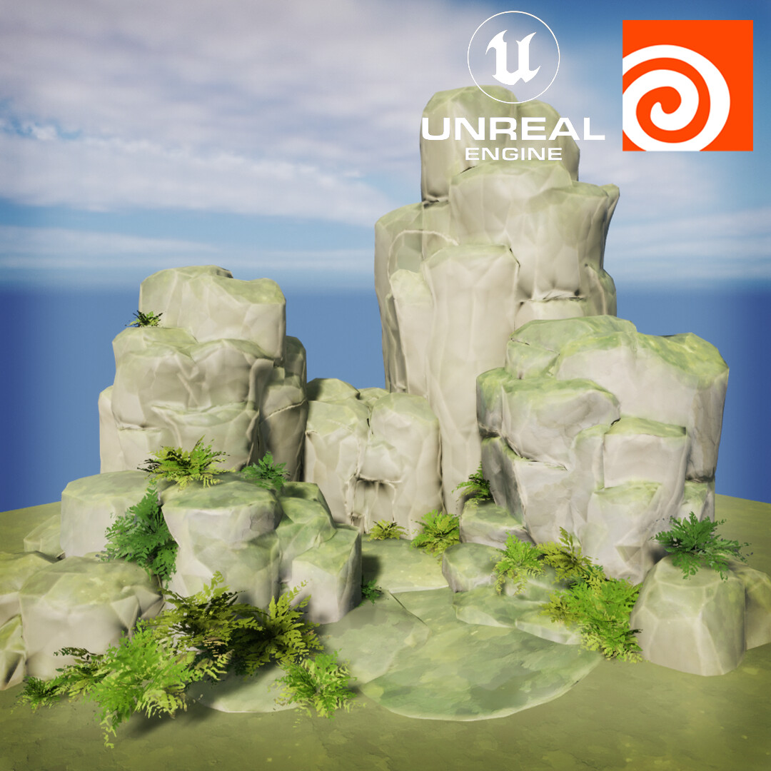 ArtStation - Procedural Stylized Rock - Houdini