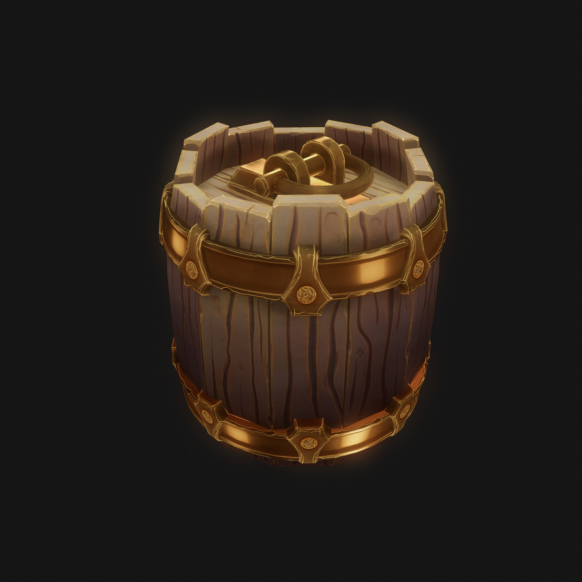 ArtStation - Hand Painted Barrel