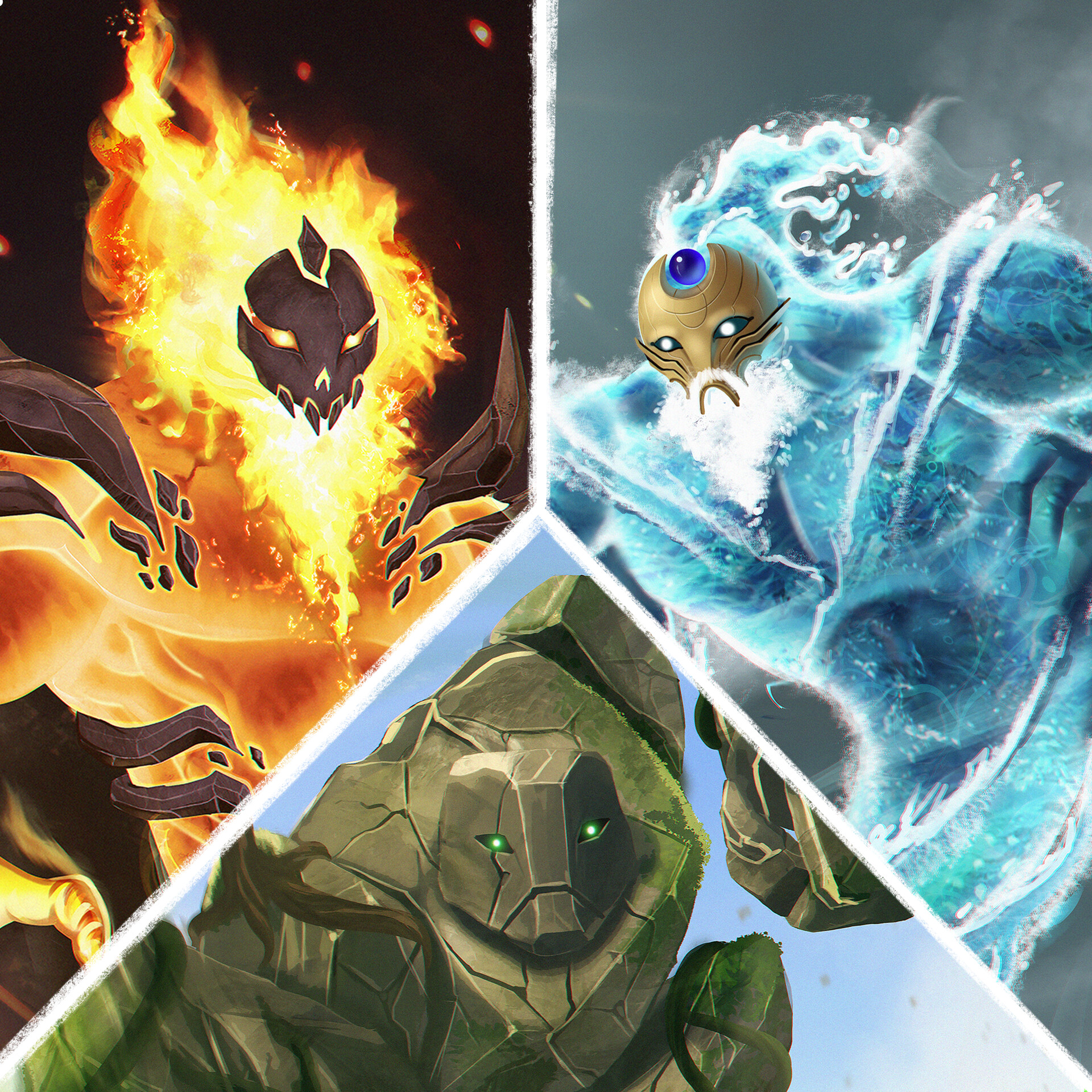 ArtStation - TCG Art - Elder Elementals