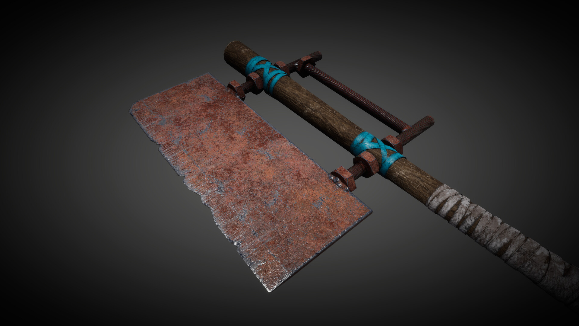 ArtStation - Low Poly Post Apocalyptic Weapon Axe Geme Ready Asset