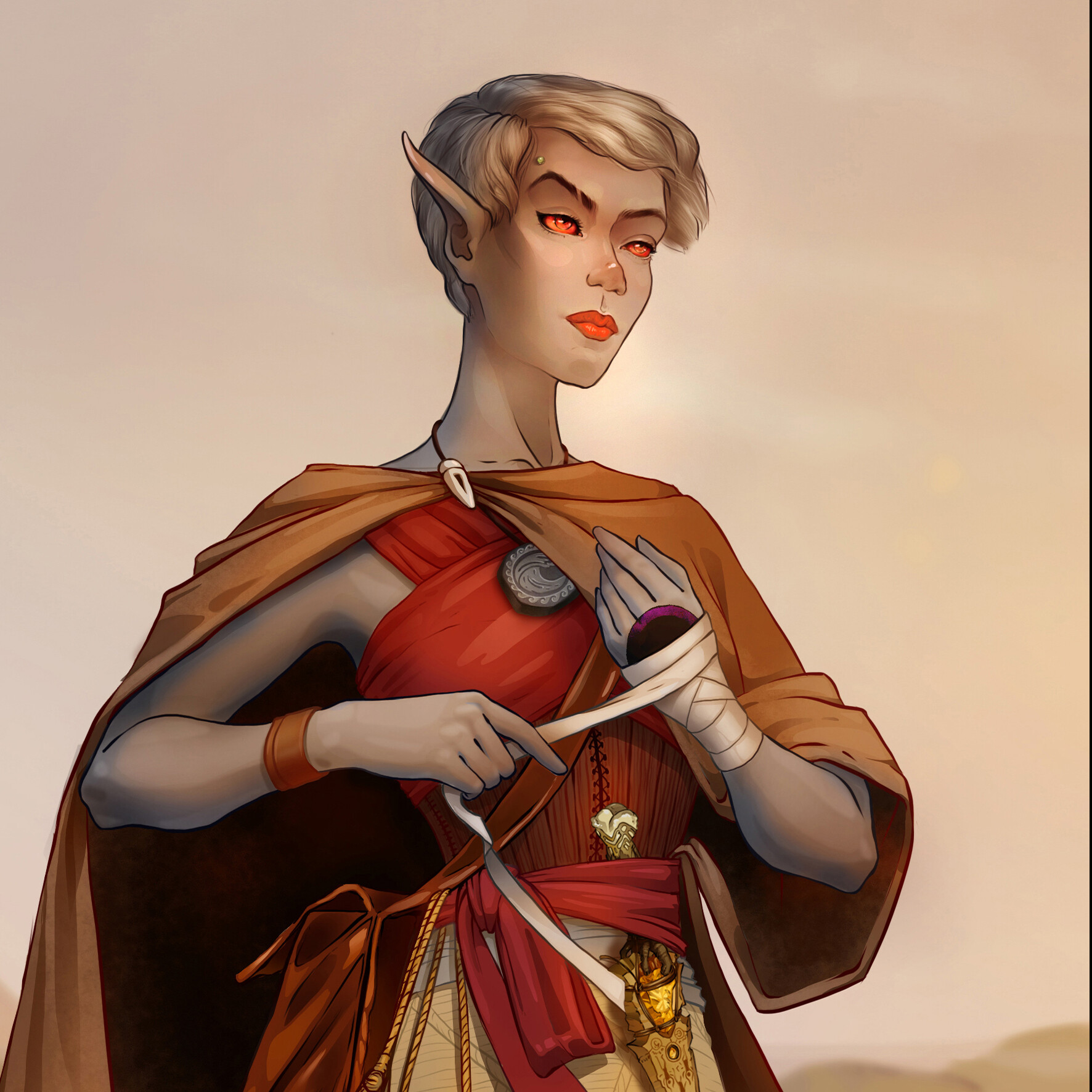 ArtStation - Tea. Drow from the desert land