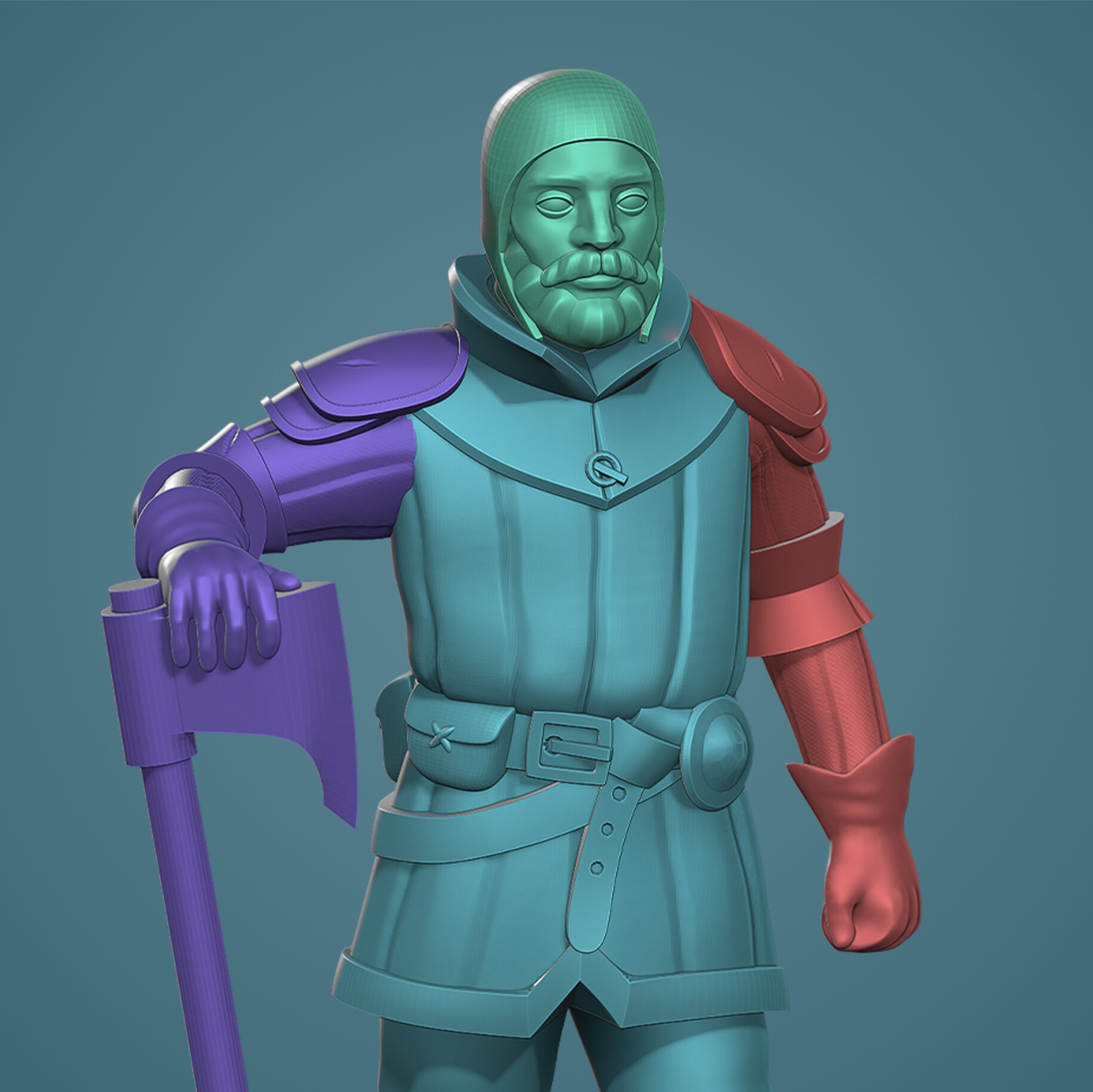 ArtStation - Soldier Sculpt & 3D Printable Model Kit