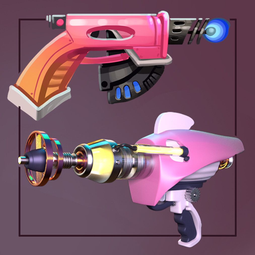 ArtStation - Cartoon Gun Design