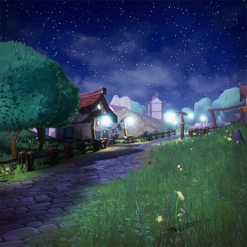 ArtStation - Night Village