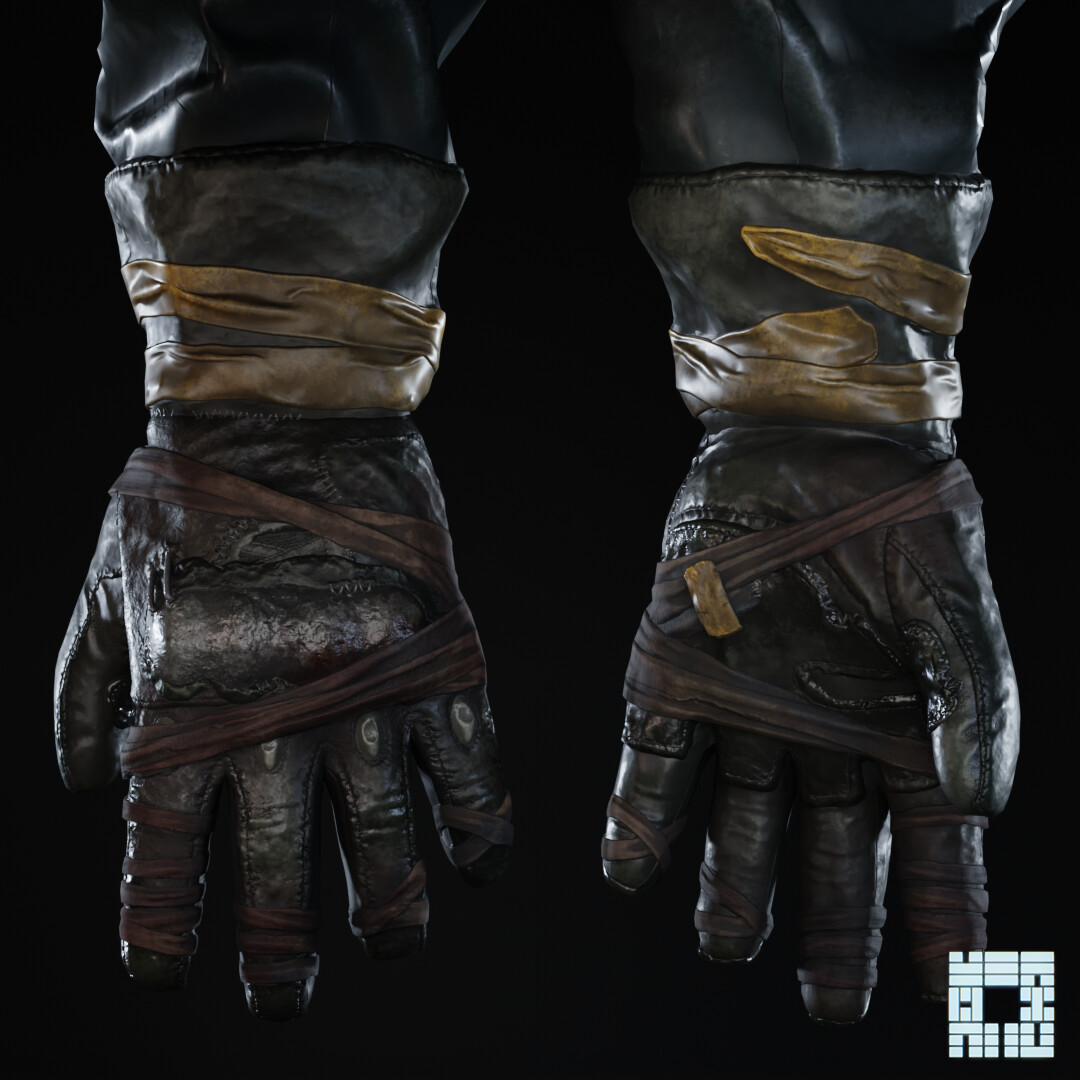 ArtStation - Ruined Gloves - Trigram