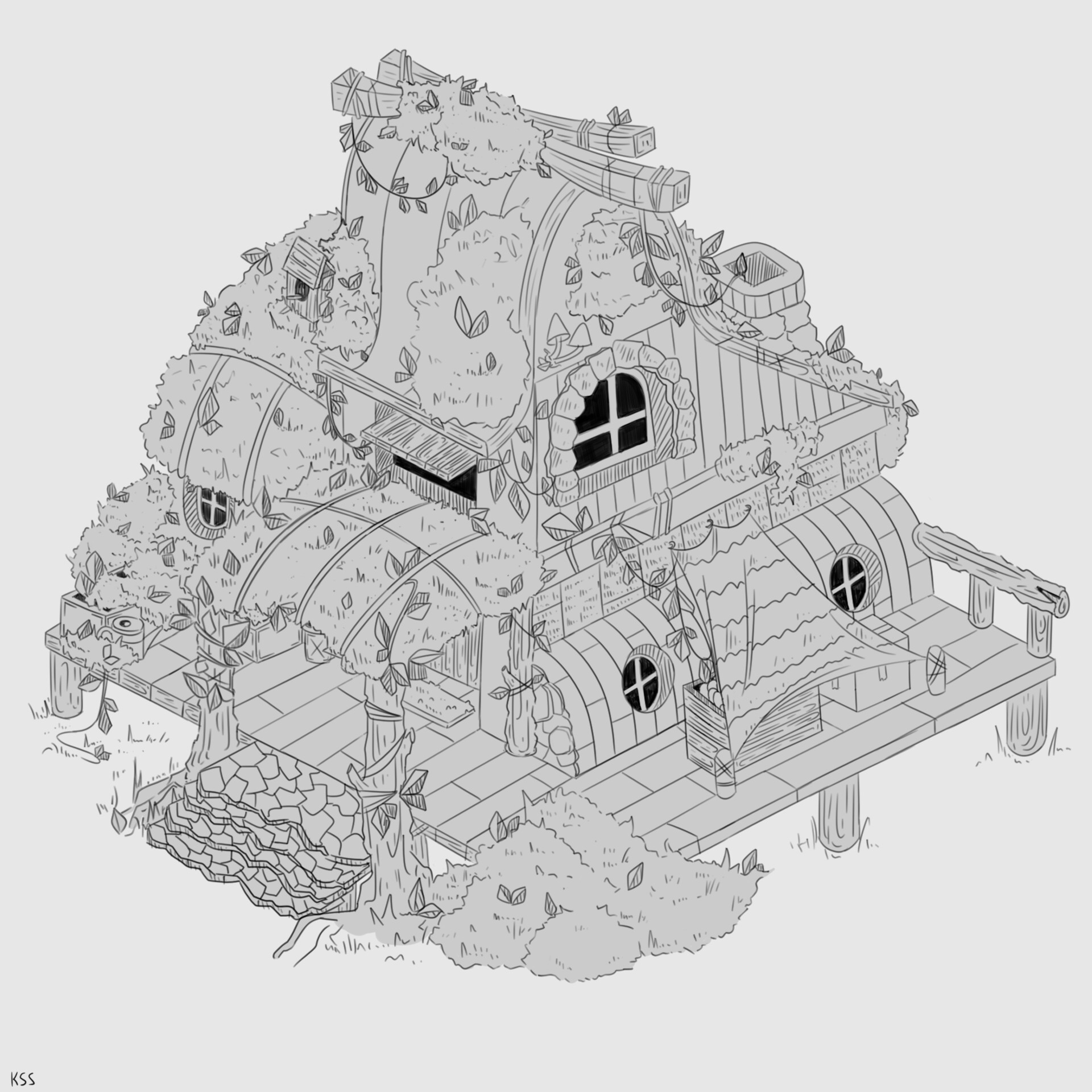 ArtStation - House sketch