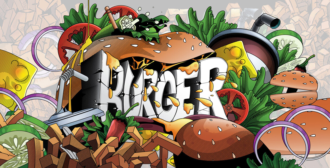 ArtStation - Burger Graffiti art