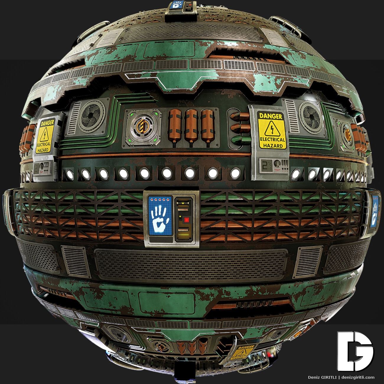 ArtStation - Sci-Fi Wall Panel Material - Substance Designer