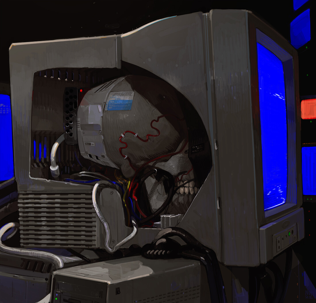 ArtStation - Blue screens in office n 47.