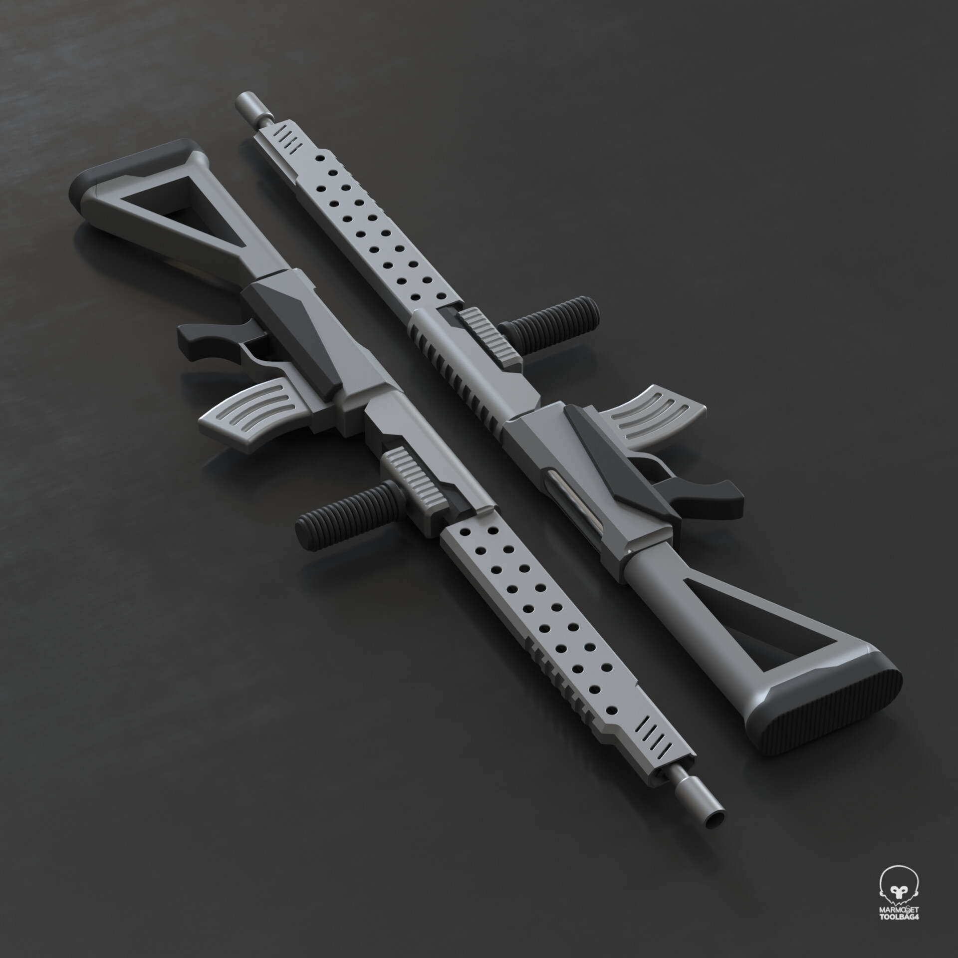 ArtStation - Assault rifle concept - CAD
