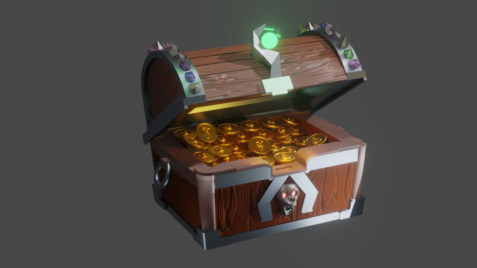 ArtStation - chest of gold 3d