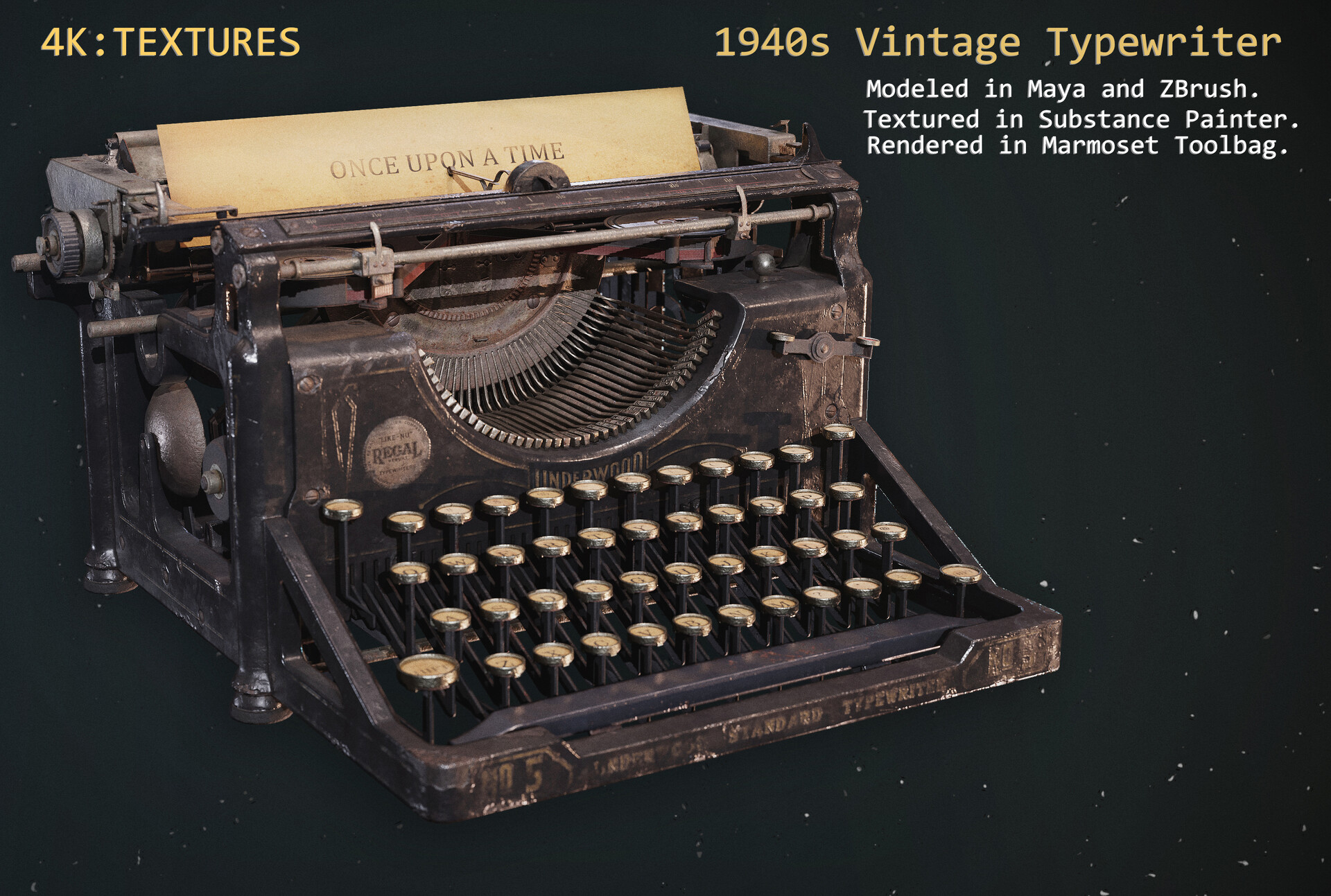 ArtStation - Vintage Typewriter