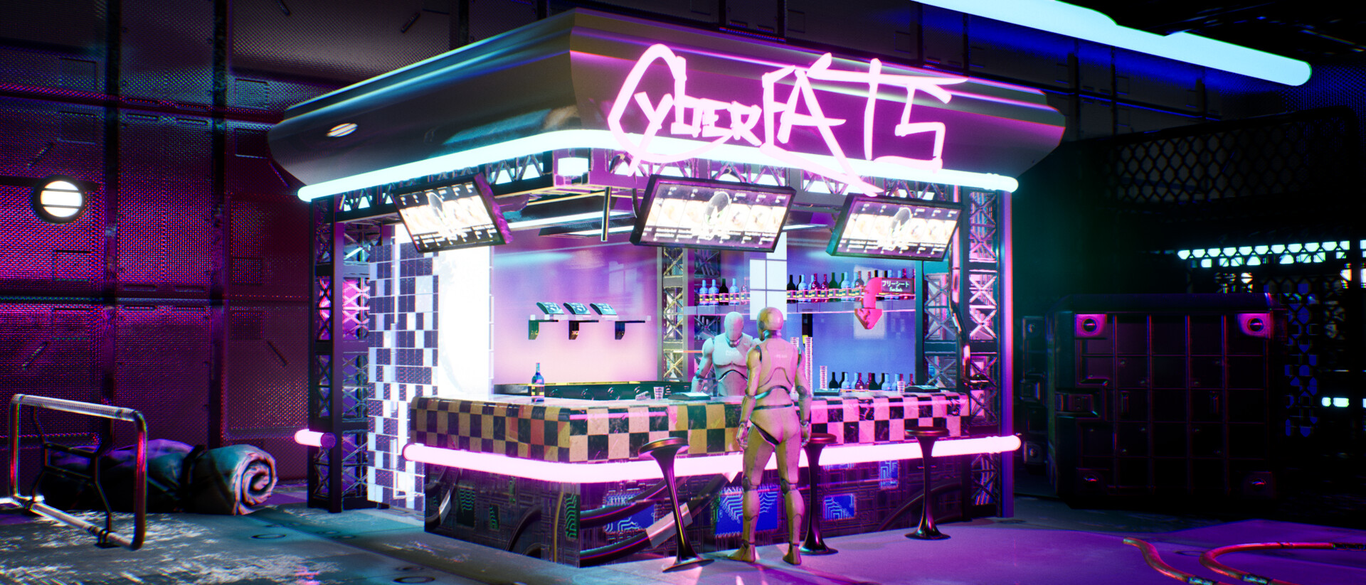 ArtStation - CyberEATS Food Stall