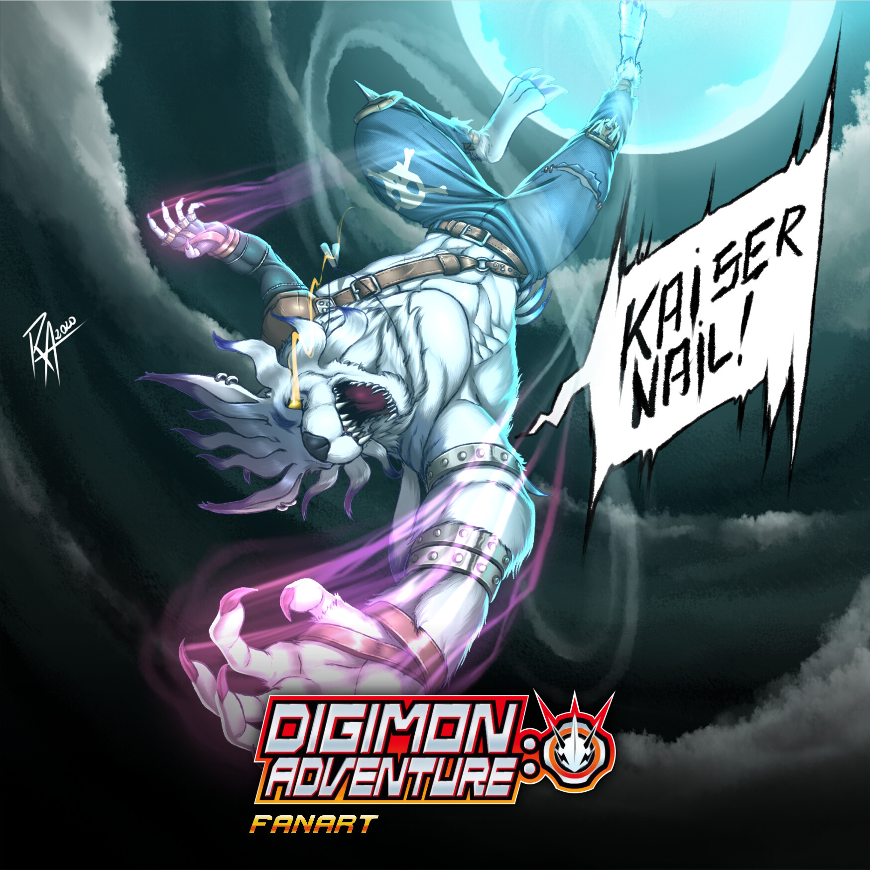 ArtStation - The Howling Werewolf (WereGarurumon)