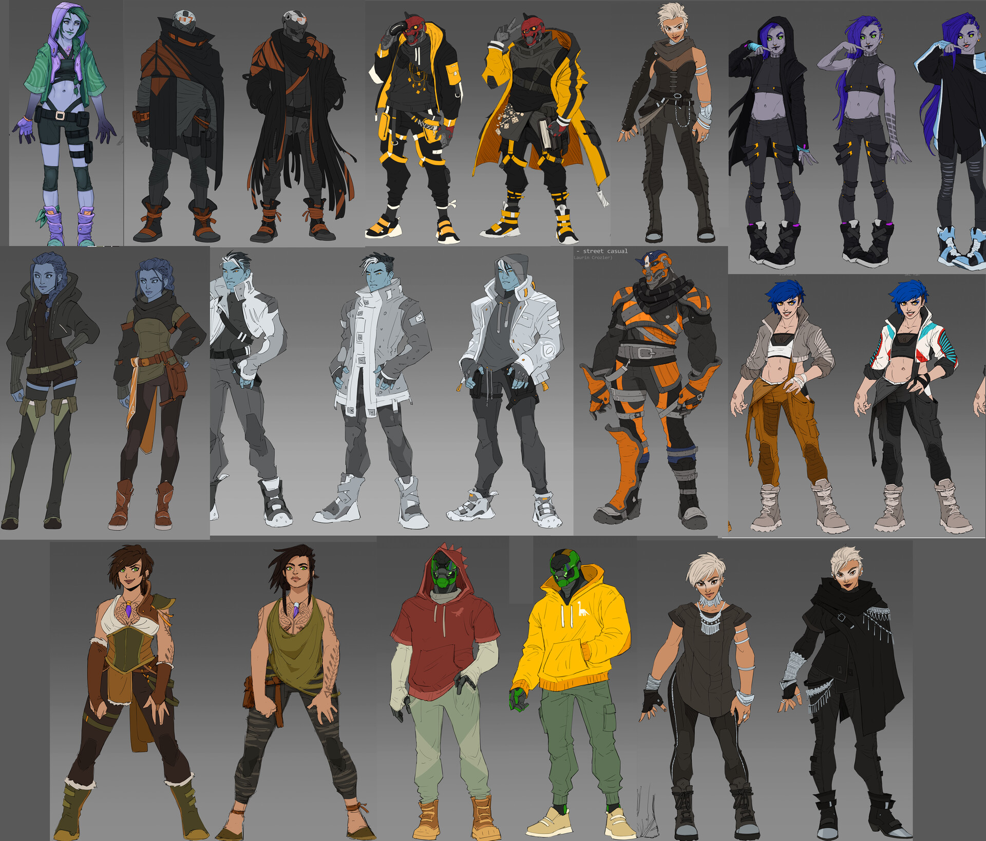 ArtStation - Street Casual Character Outfit Explorations