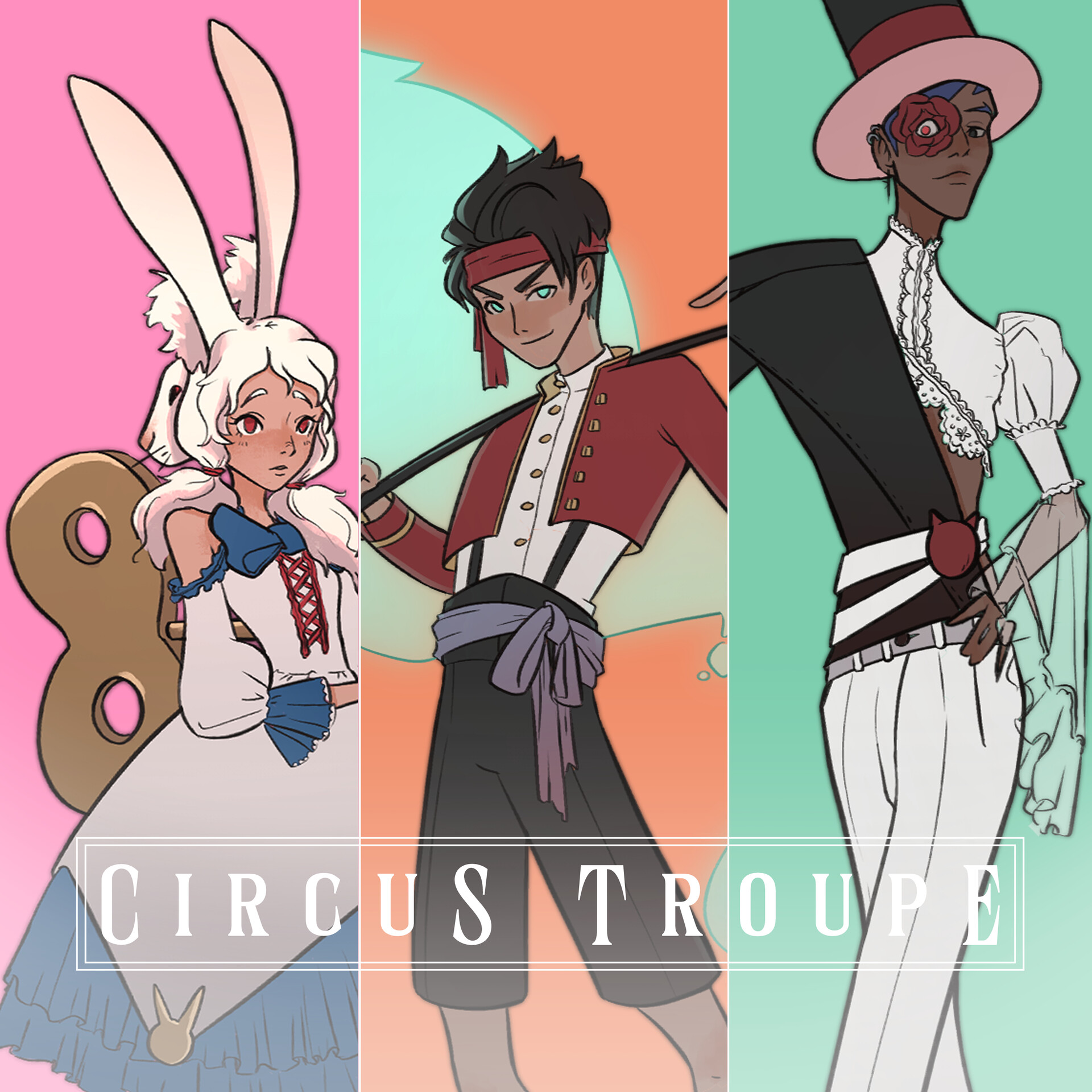 ArtStation - Circus Troupe - character design lineup