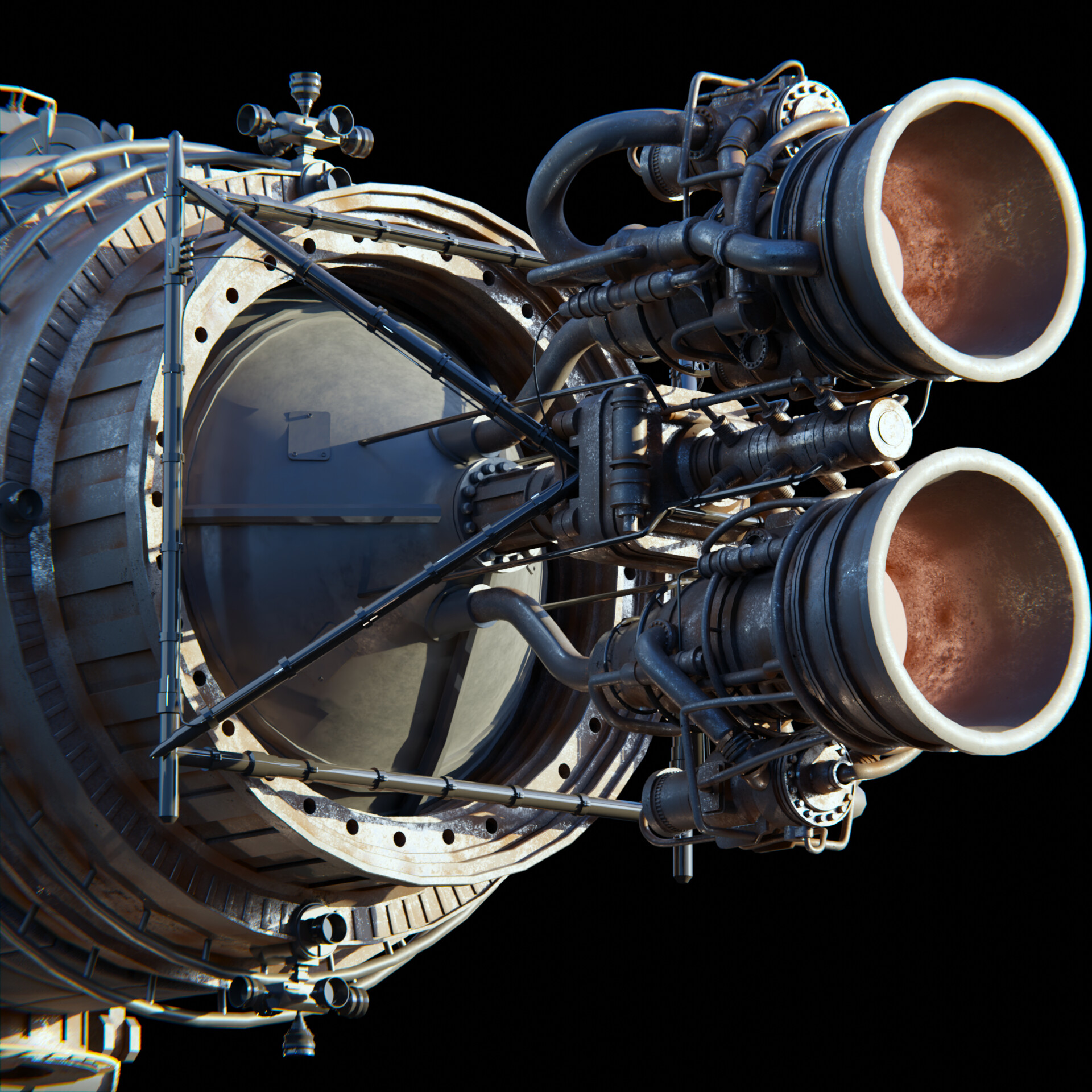 ArtStation - Asteroid Propulsion Cruiser
