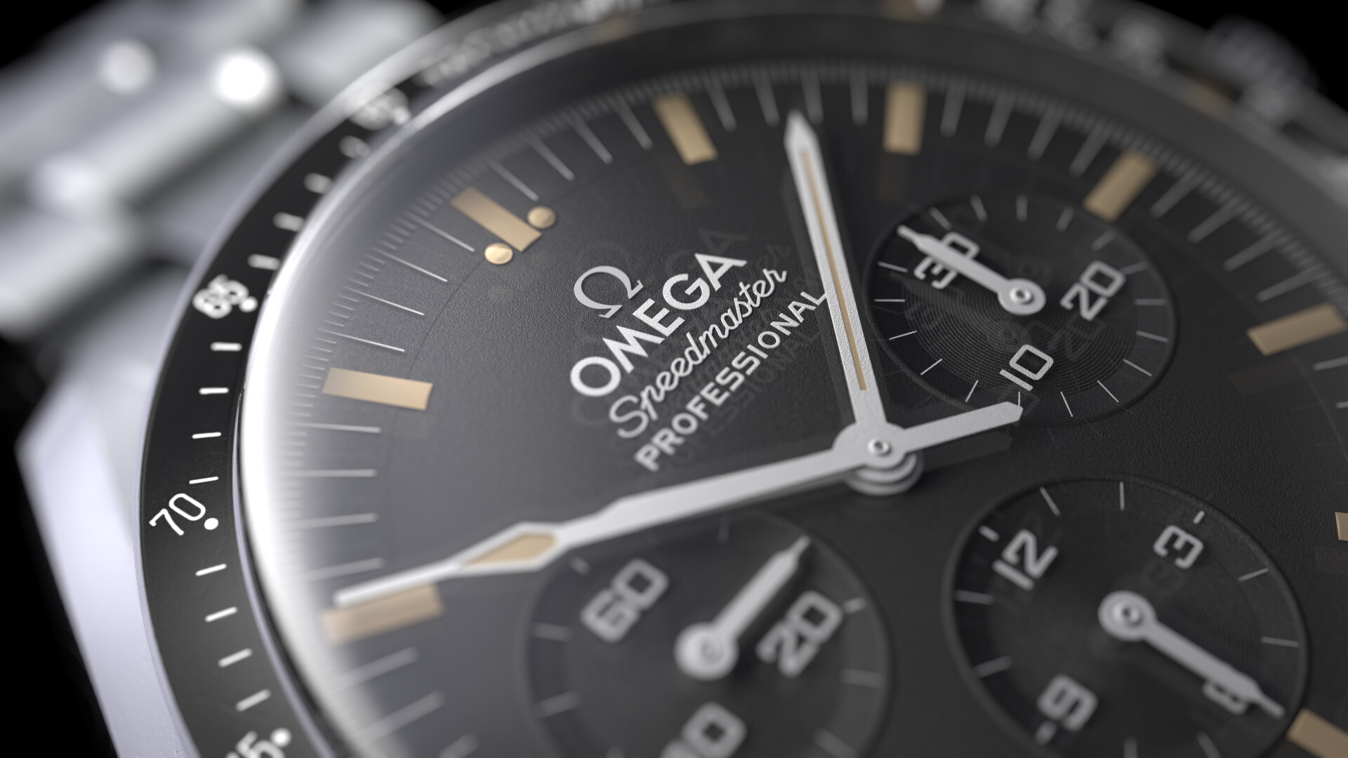 ArtStation - 3d artwork of Omega Speed Master watch.
