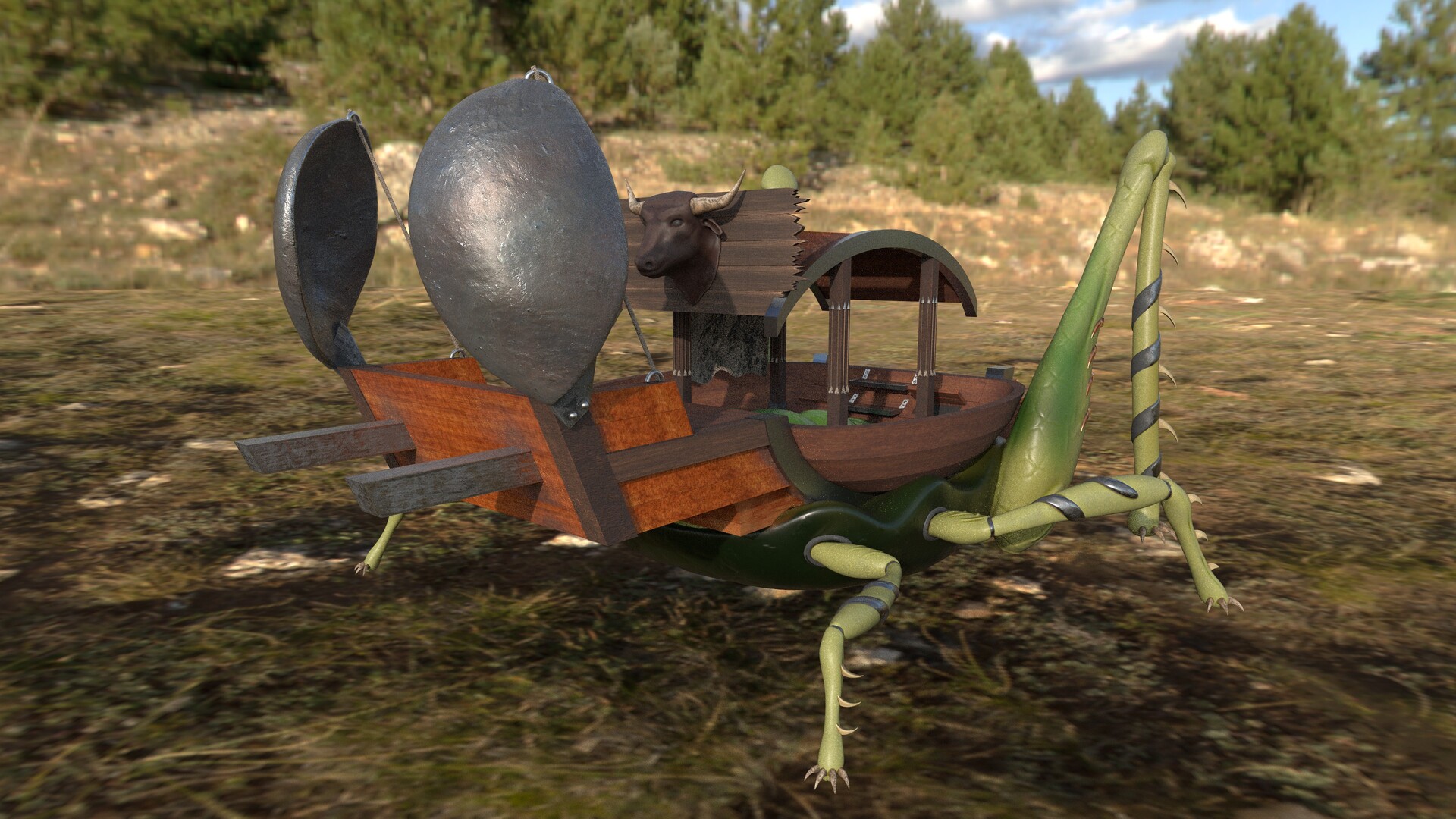 ArtStation - Goblin Archer Cart 3D Design