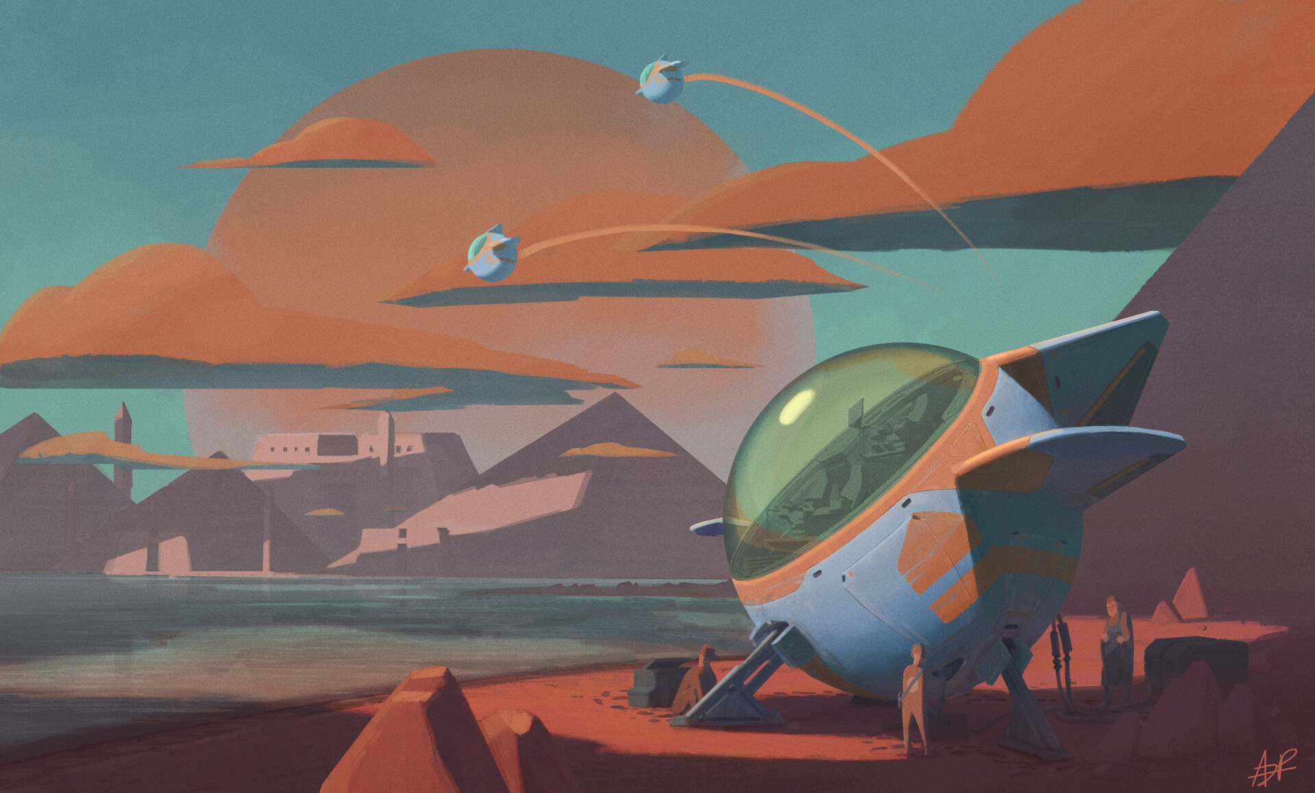 ArtStation - Stranded spacecraft