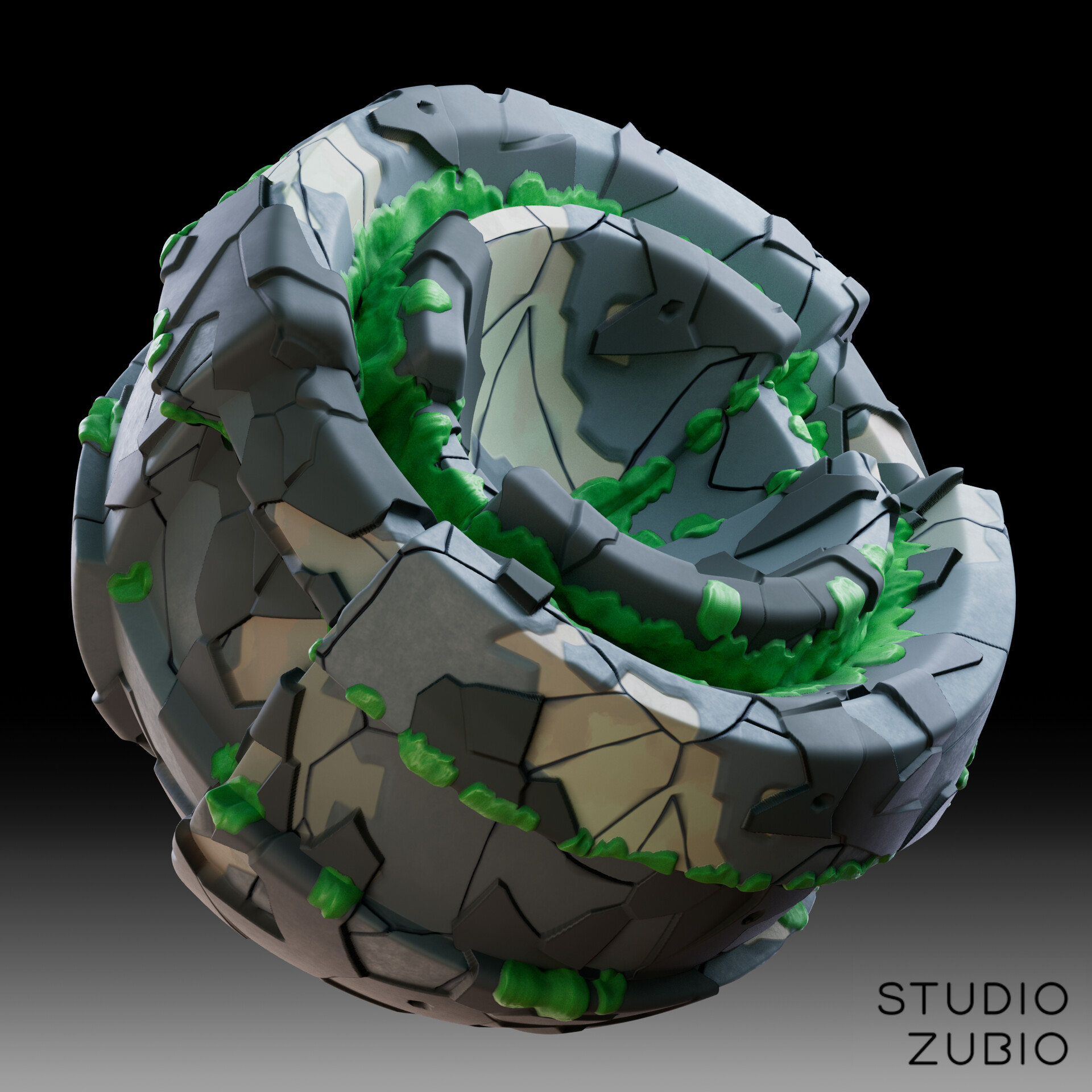ArtStation - Stylized Stone Smart Material