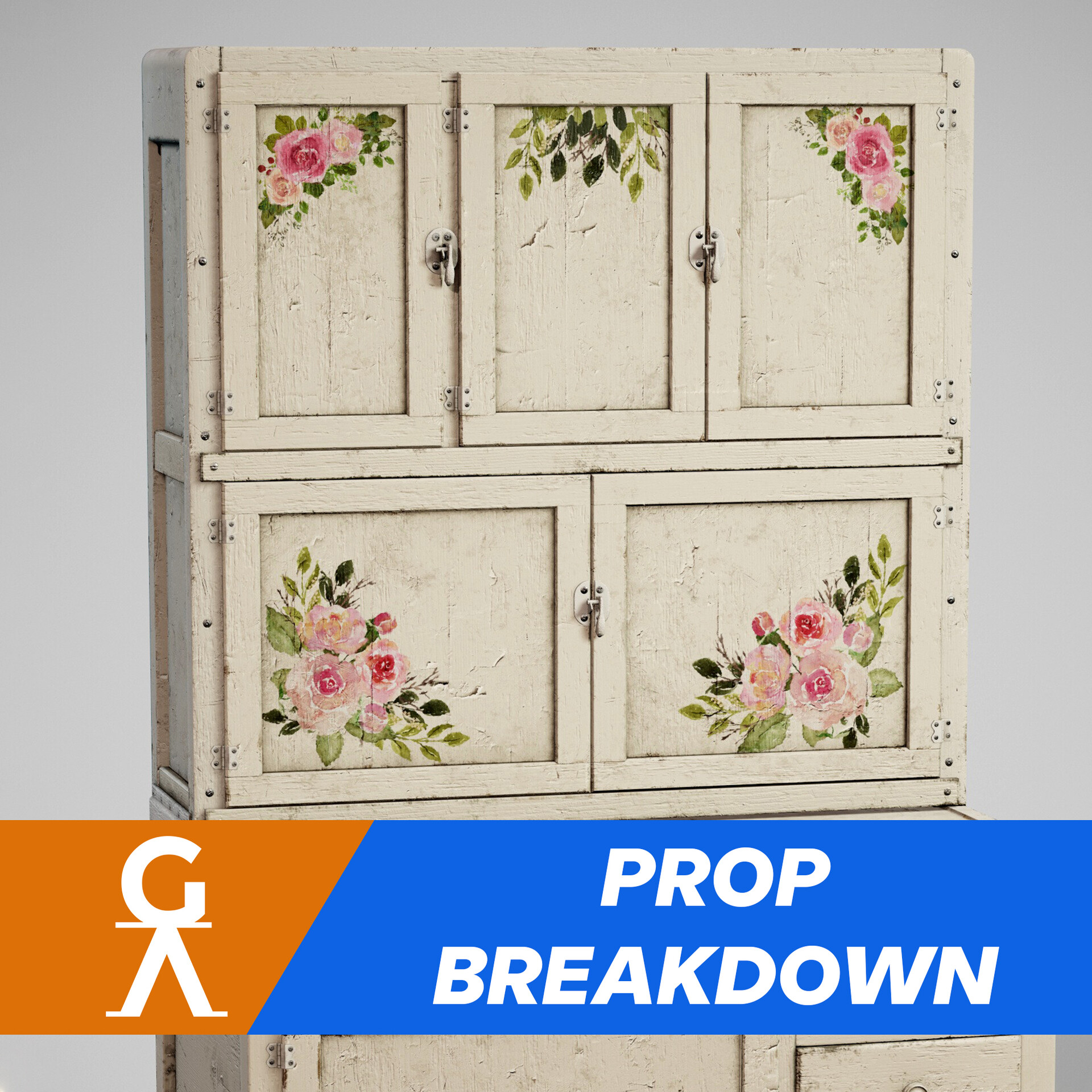ArtStation - Hoosier Cabinet - Prop Breakdown - Hanna Severien