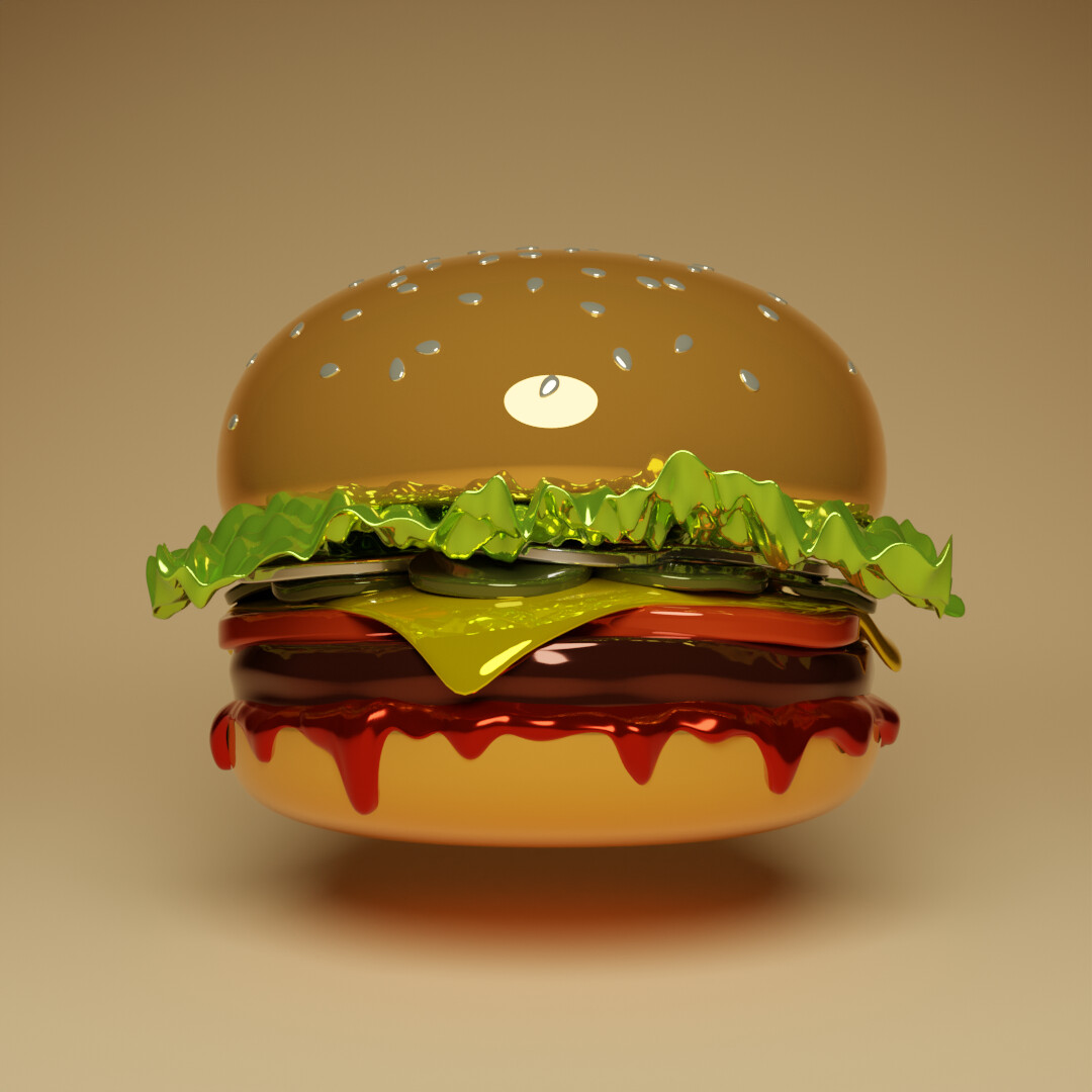 ArtStation - 3d burger