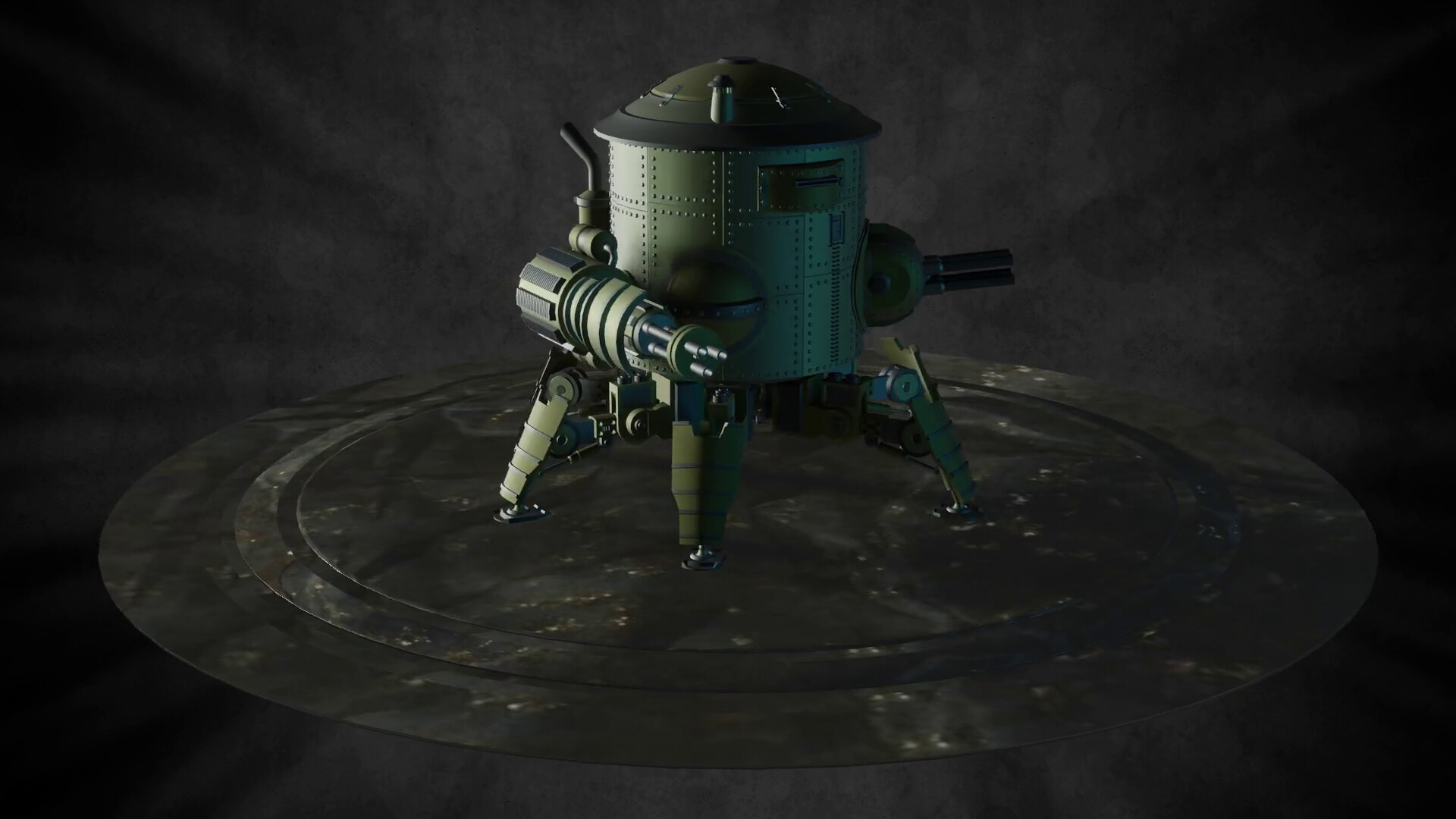 ArtStation - 3D Six Arm Robotic Enemy Model