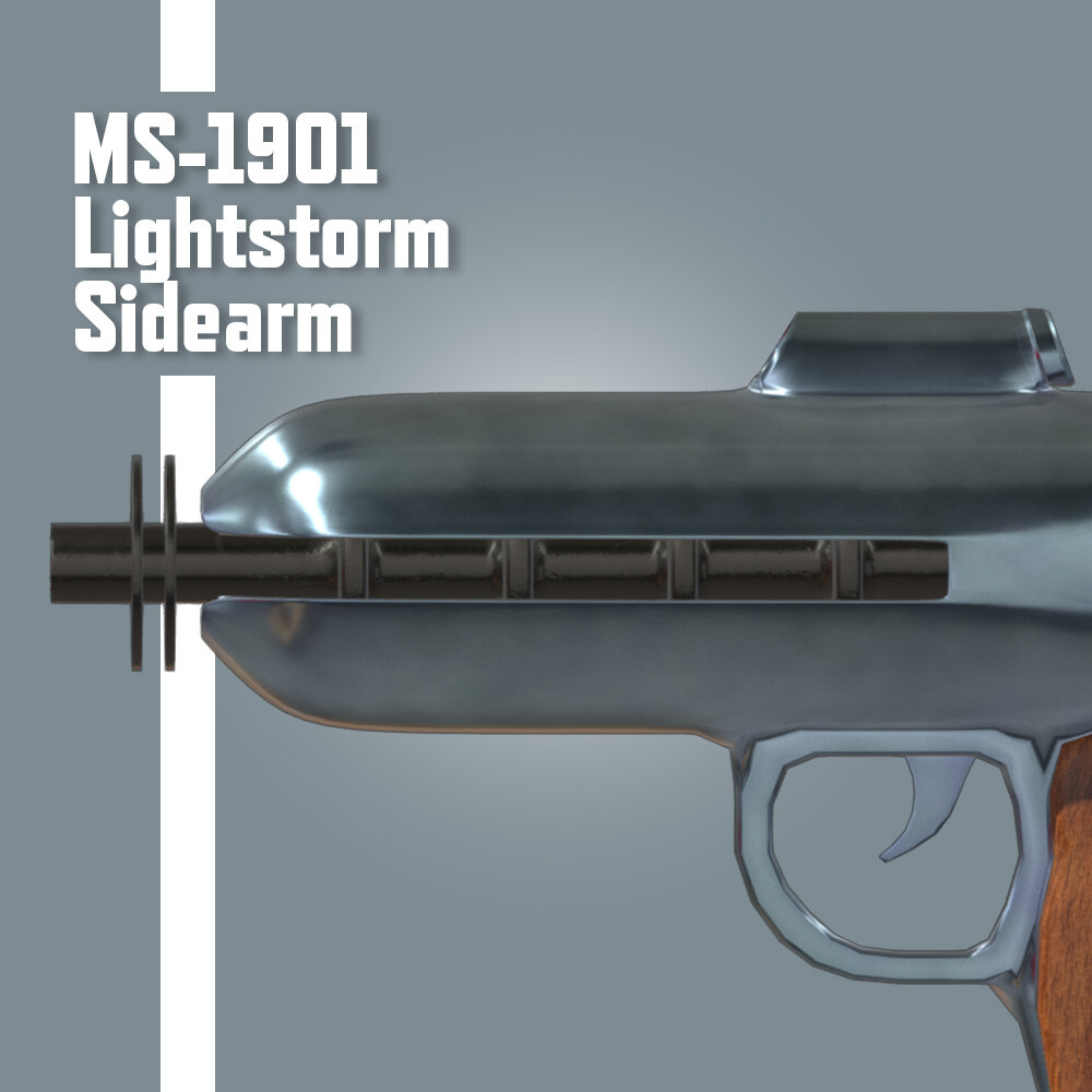 ArtStation - MS-1901 Lightstorm - Standard Issue Pilot Sidearm