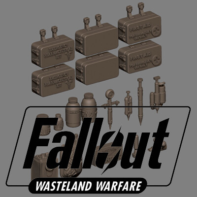 ArtStation - Fallout - Wasteland Warfare Chems and Meds