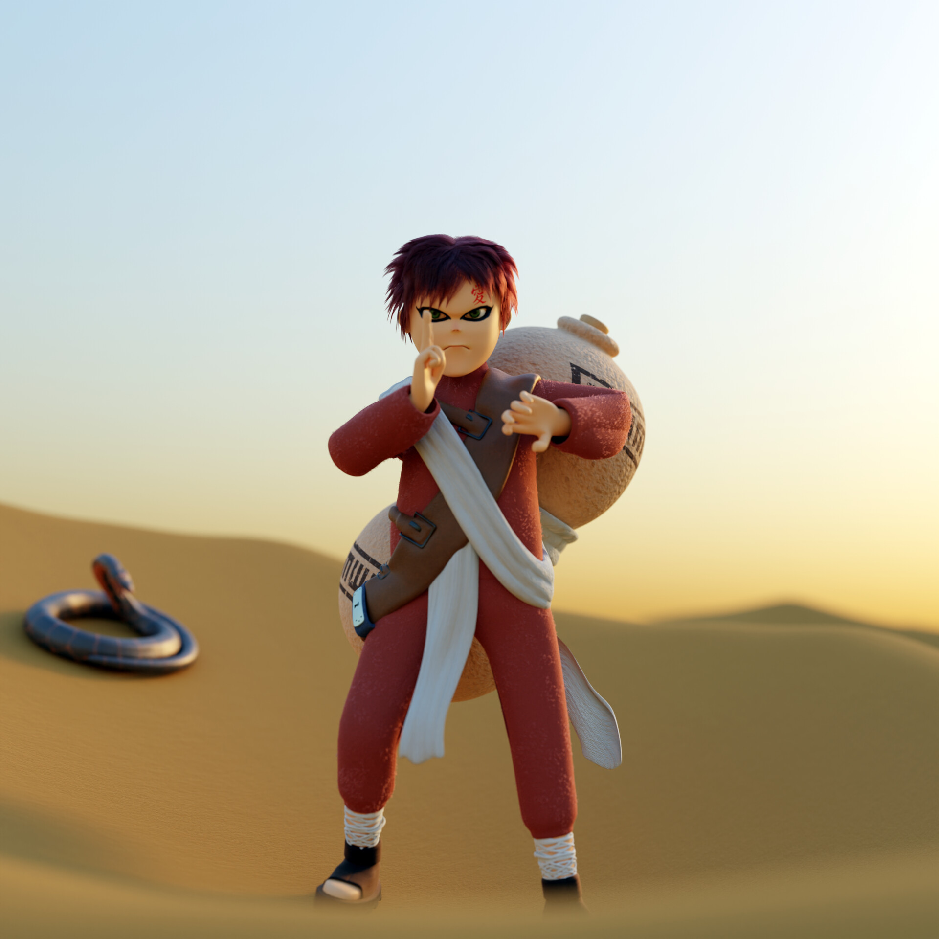 ArtStation - Gaara of the sand