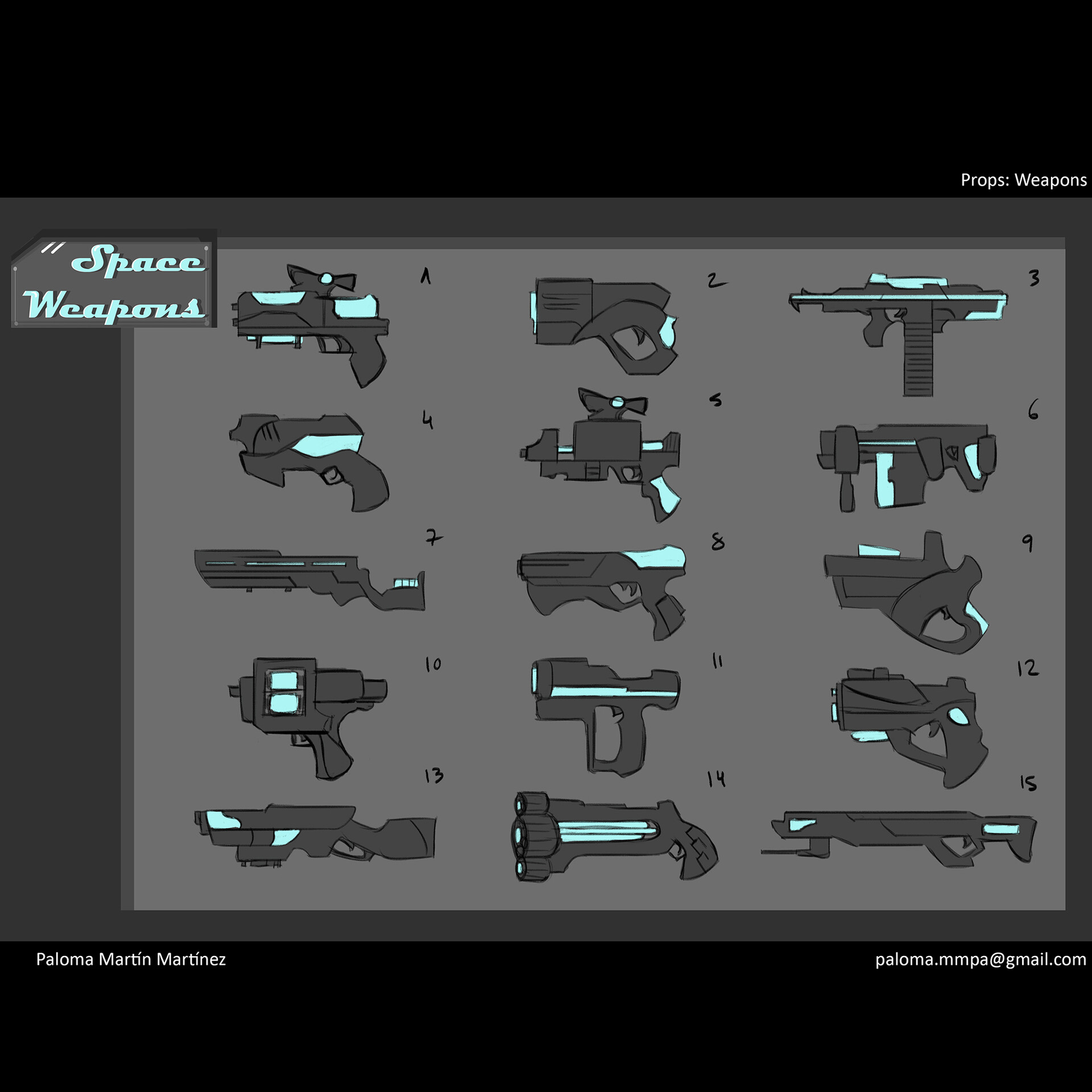 ArtStation - Props Project 1: Space Weapons.