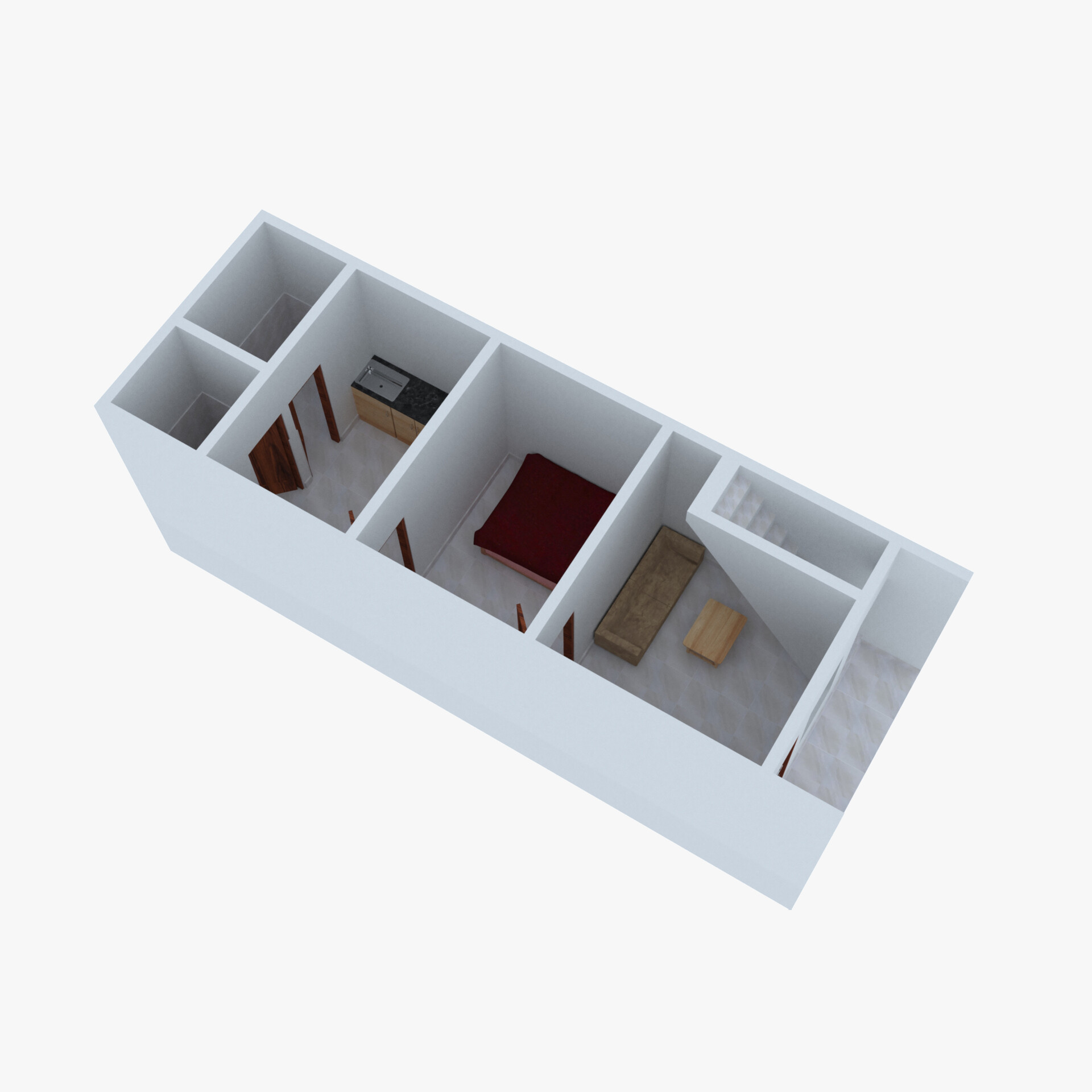 ArtStation - 12 feet x 35 feet Interior Design