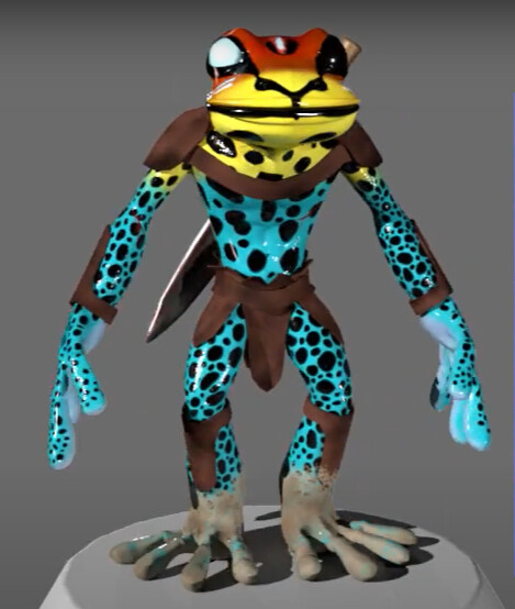 ArtStation - Frog Character Texturing Turntable