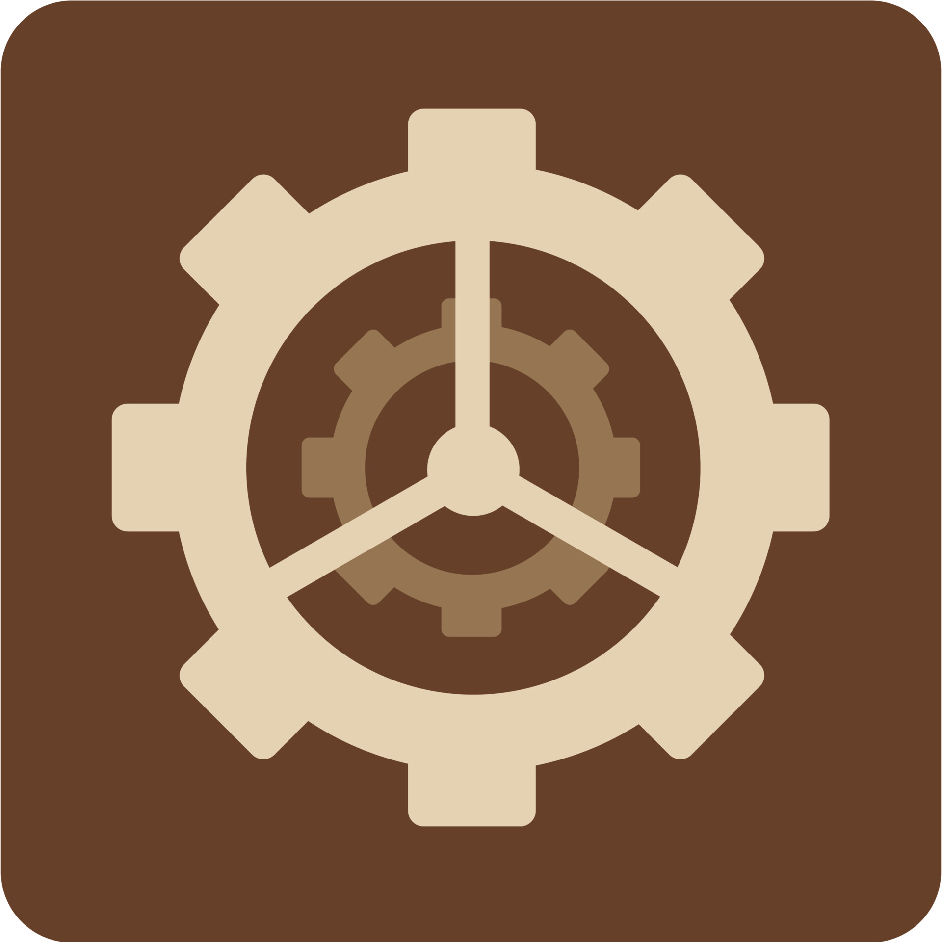 brown settings icon