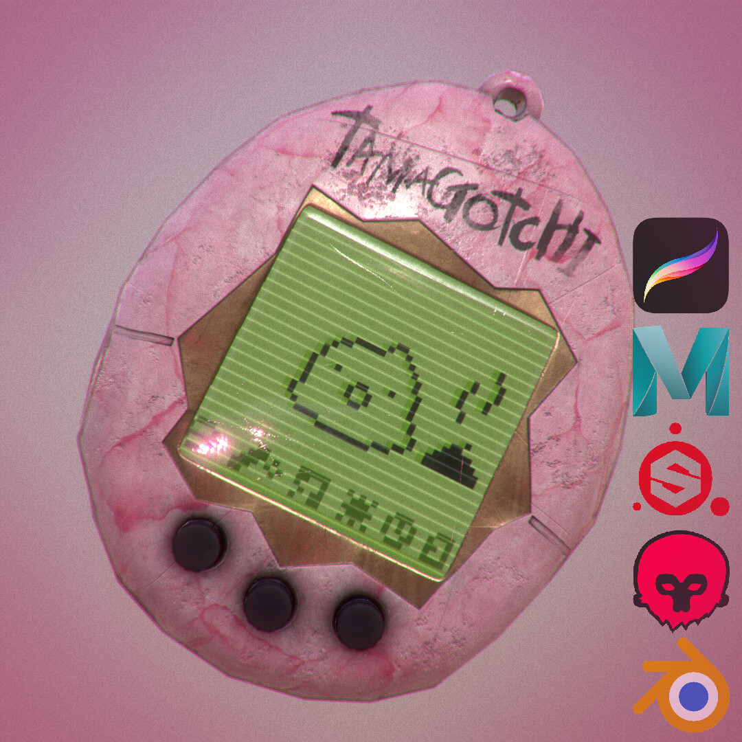 Edith - Pink Marble Tamagotchi