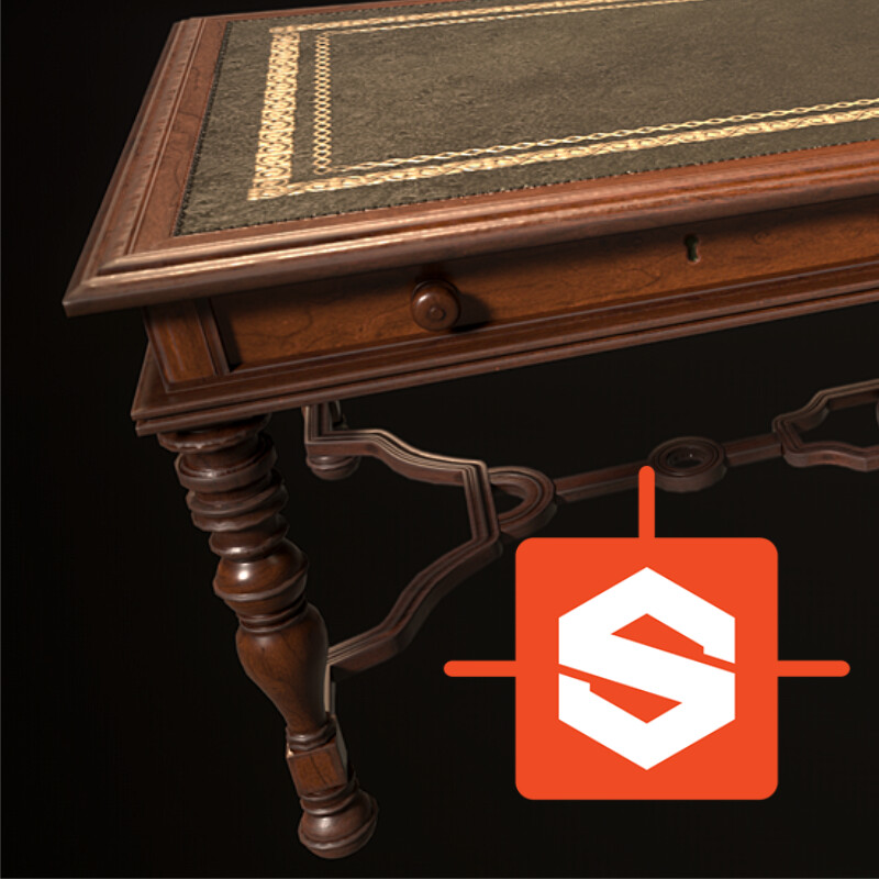 ArtStation - Antique Writing Desk
