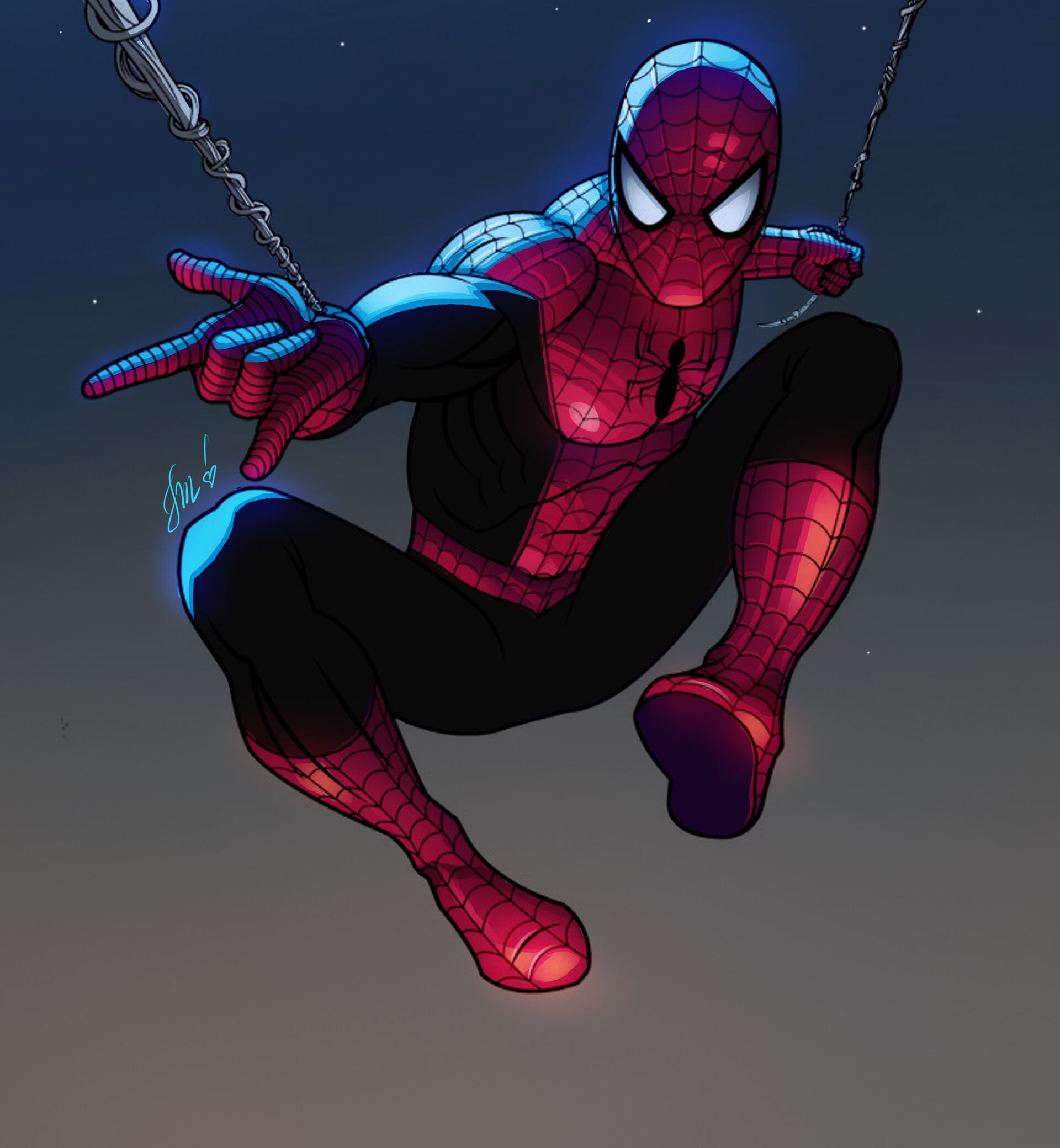 ArtStation - Spider Man Night