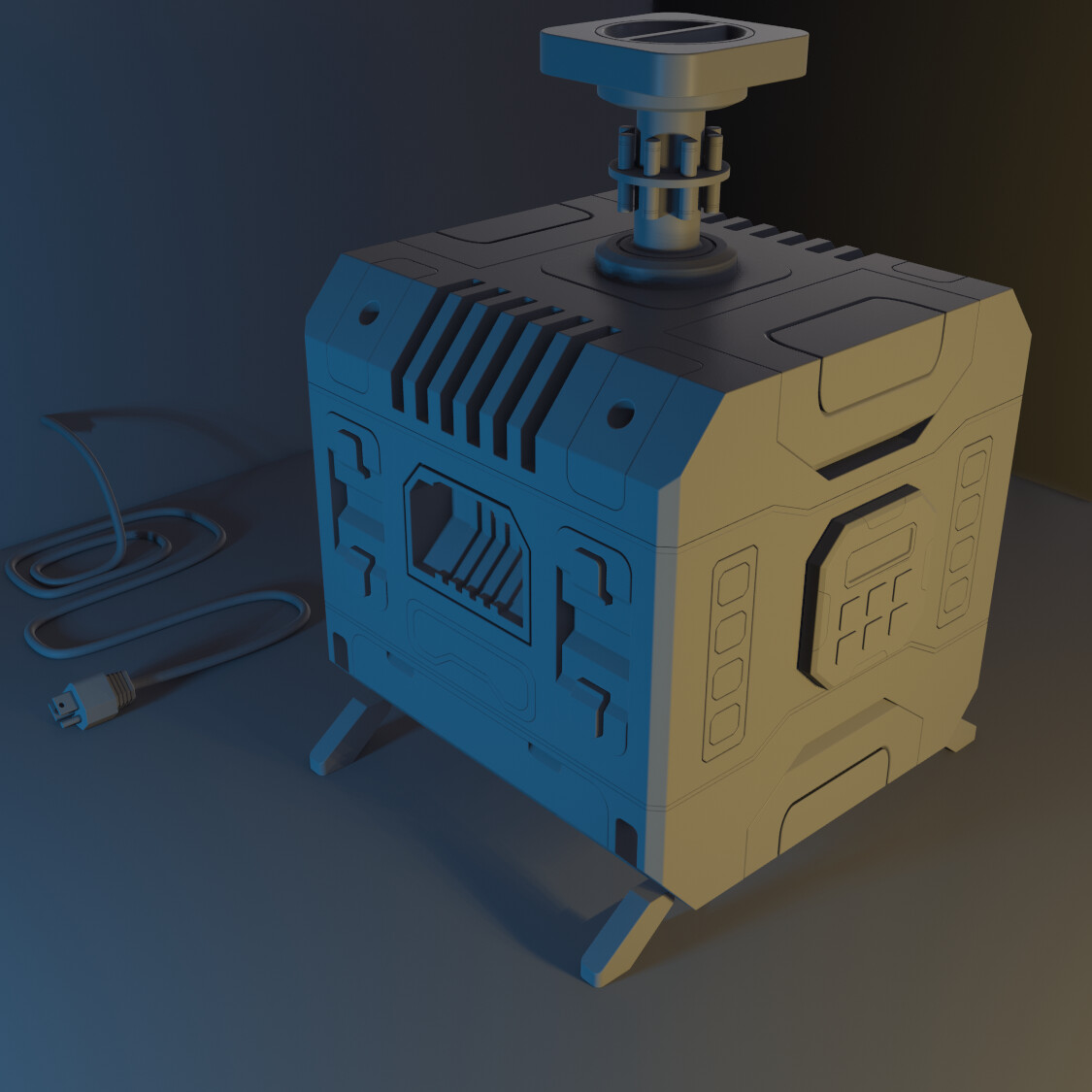 ArtStation - A Cubicle Crate That Holds Viral Container