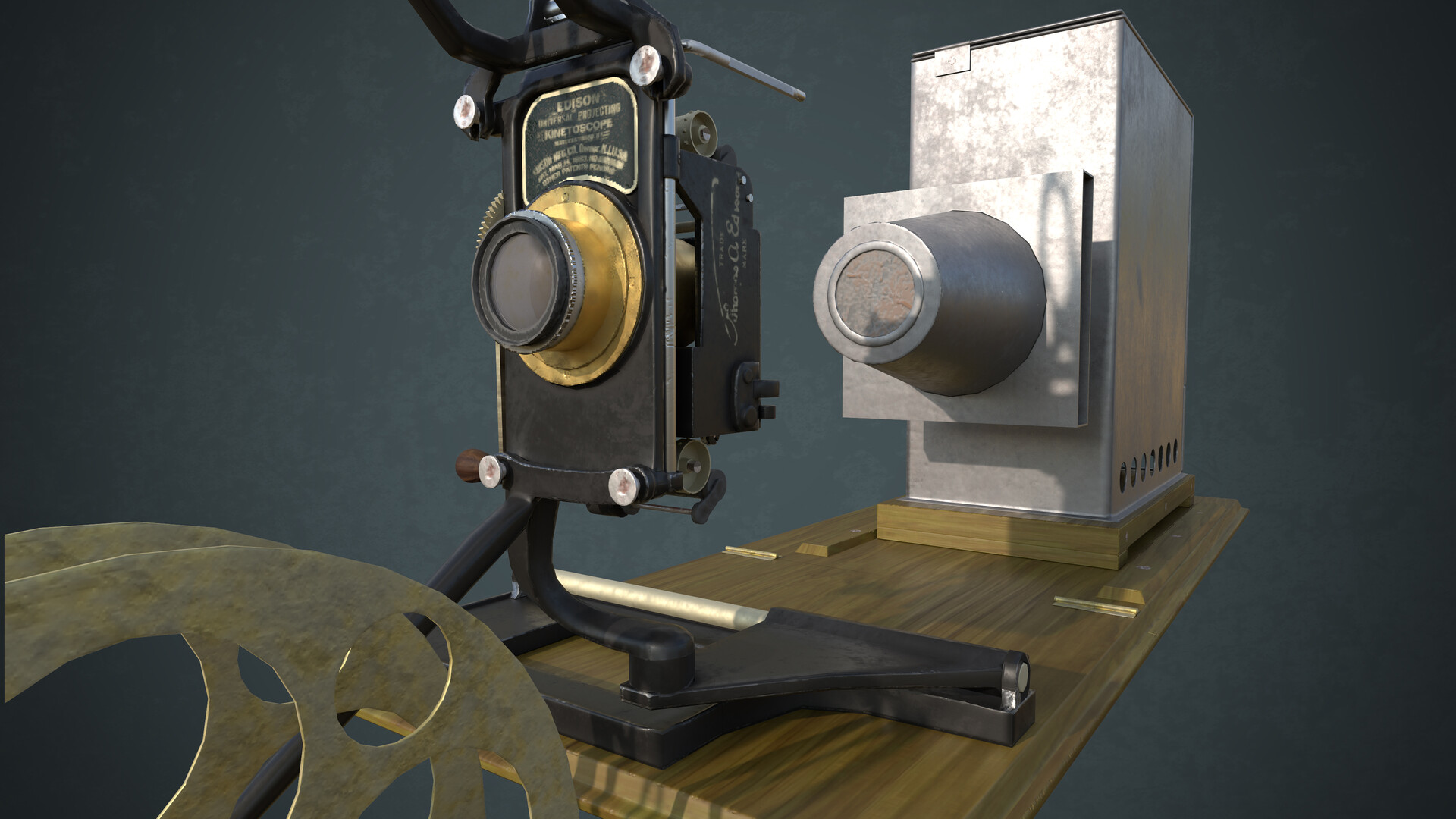 ArtStation - Edison Universal Projecting Kinetoscope (Project Breakdown)