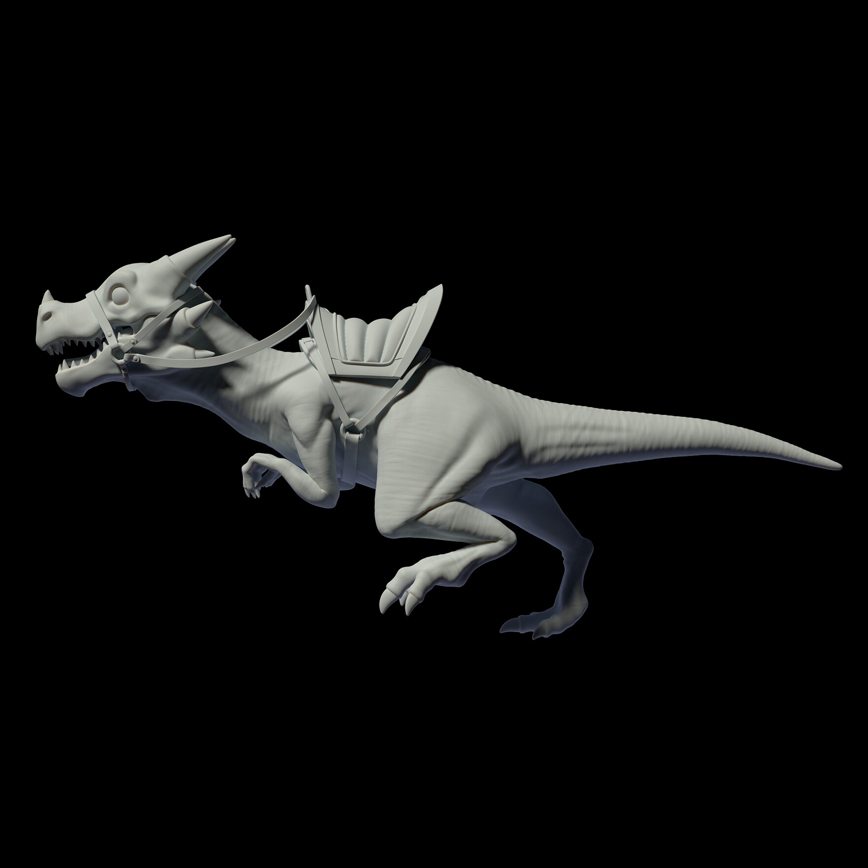 ArtStation - Fantasy Dinosaur Mount Sculpt