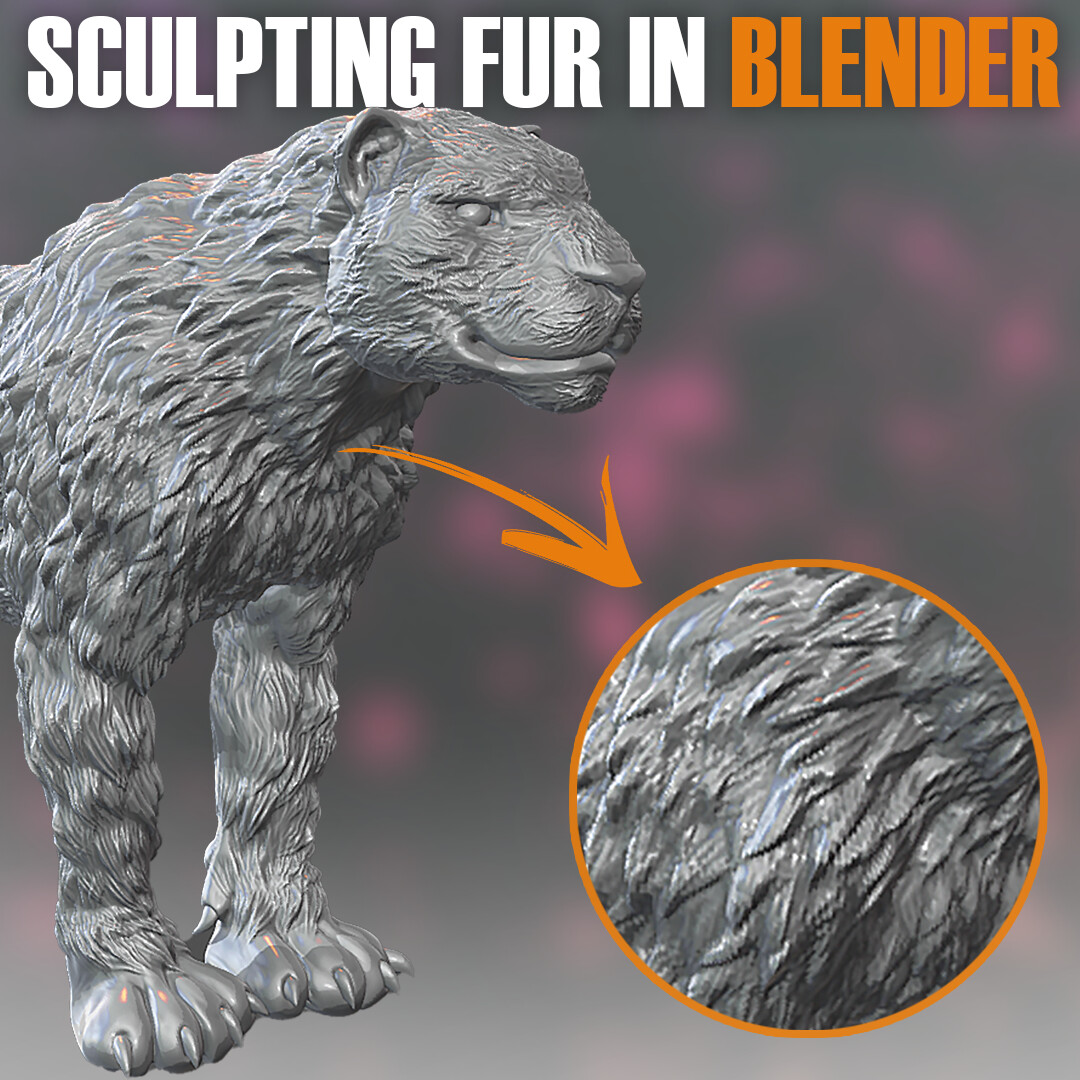 ArtStation - Sculpting Fur in Blender