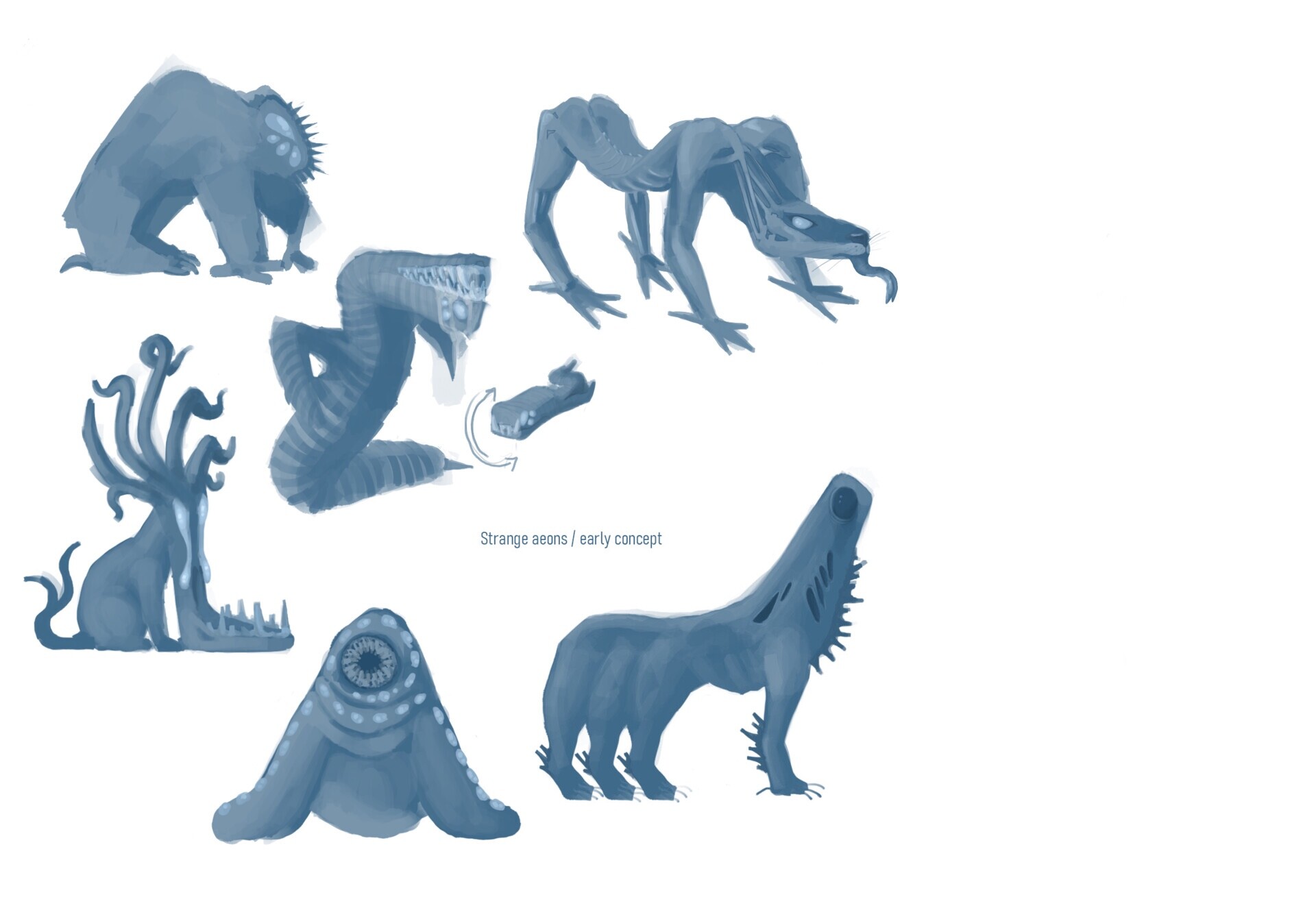 ArtStation - Strange Aeons / Early concept + card illustrations